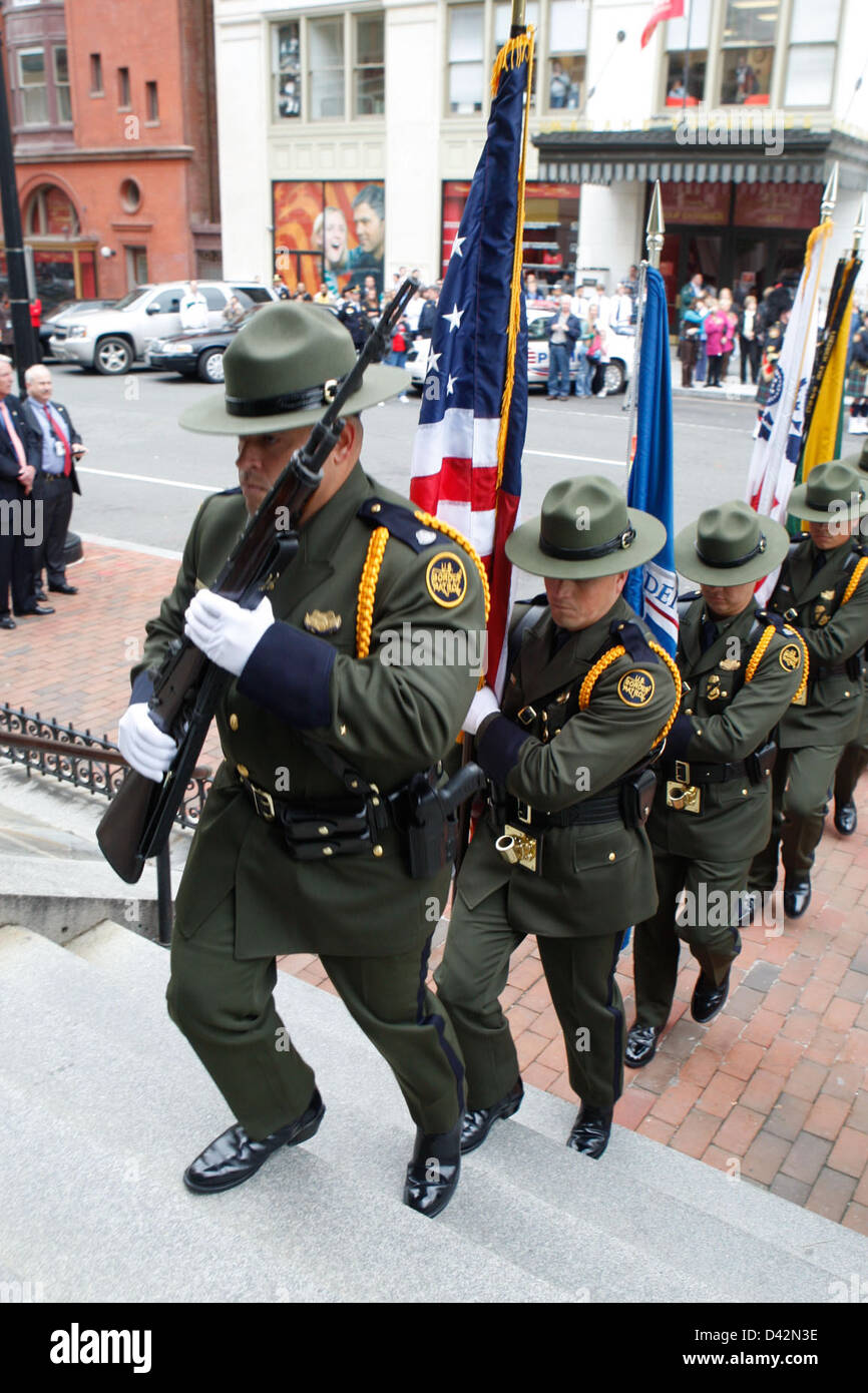A photo by James Tourtellotte depicts Customs and Border Protection ...