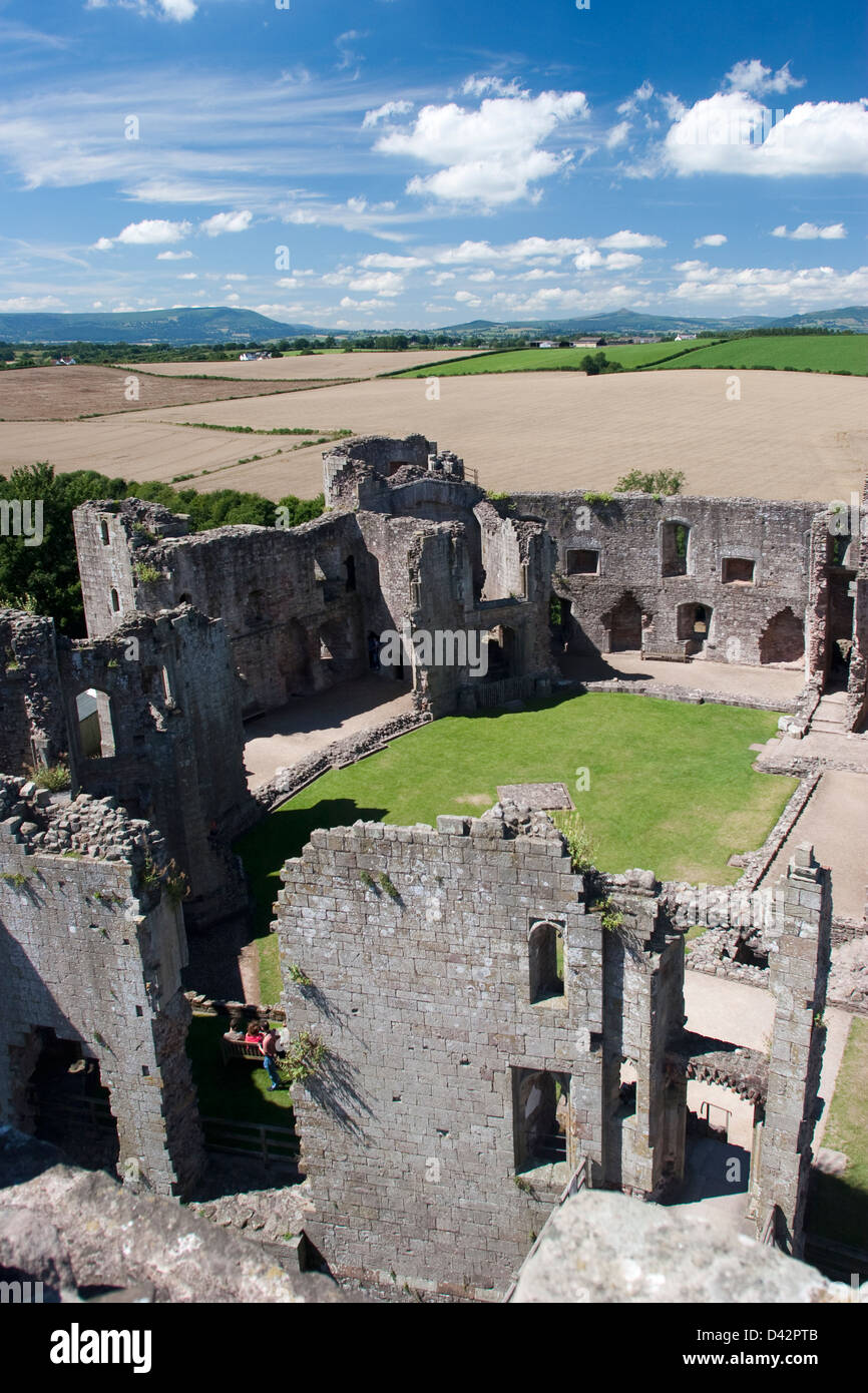 Raglan Castle Wales Stock Photo - Alamy
