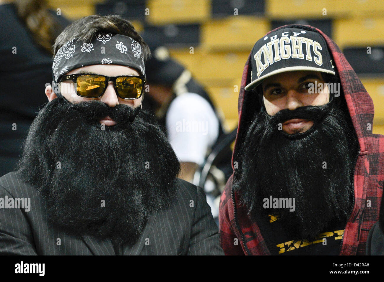 March 2, 2013: UCF students wears a beard to honor UCF forward Keith ...