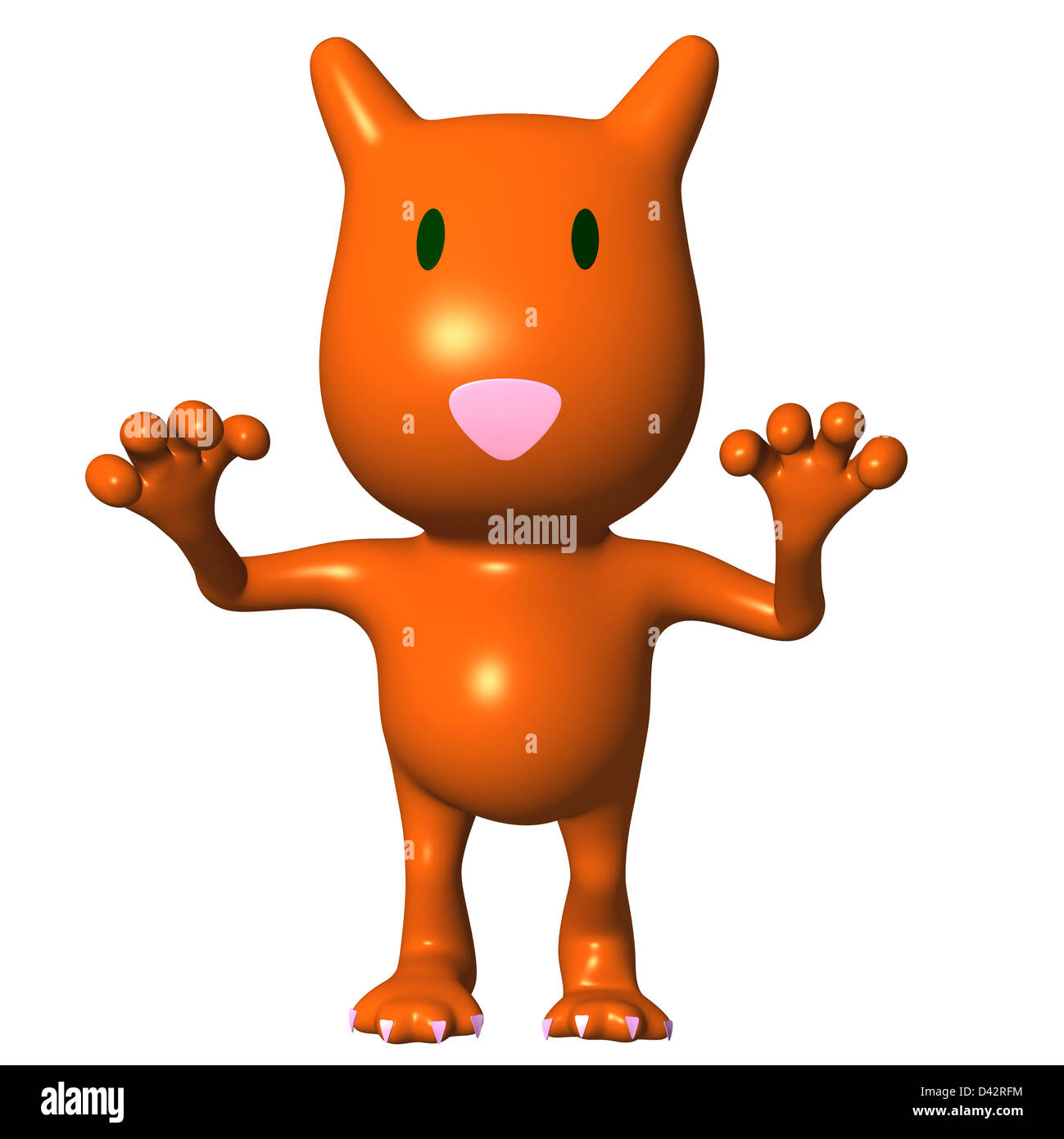 Front view carved cat creeps near its prey Stock Photo - Alamy