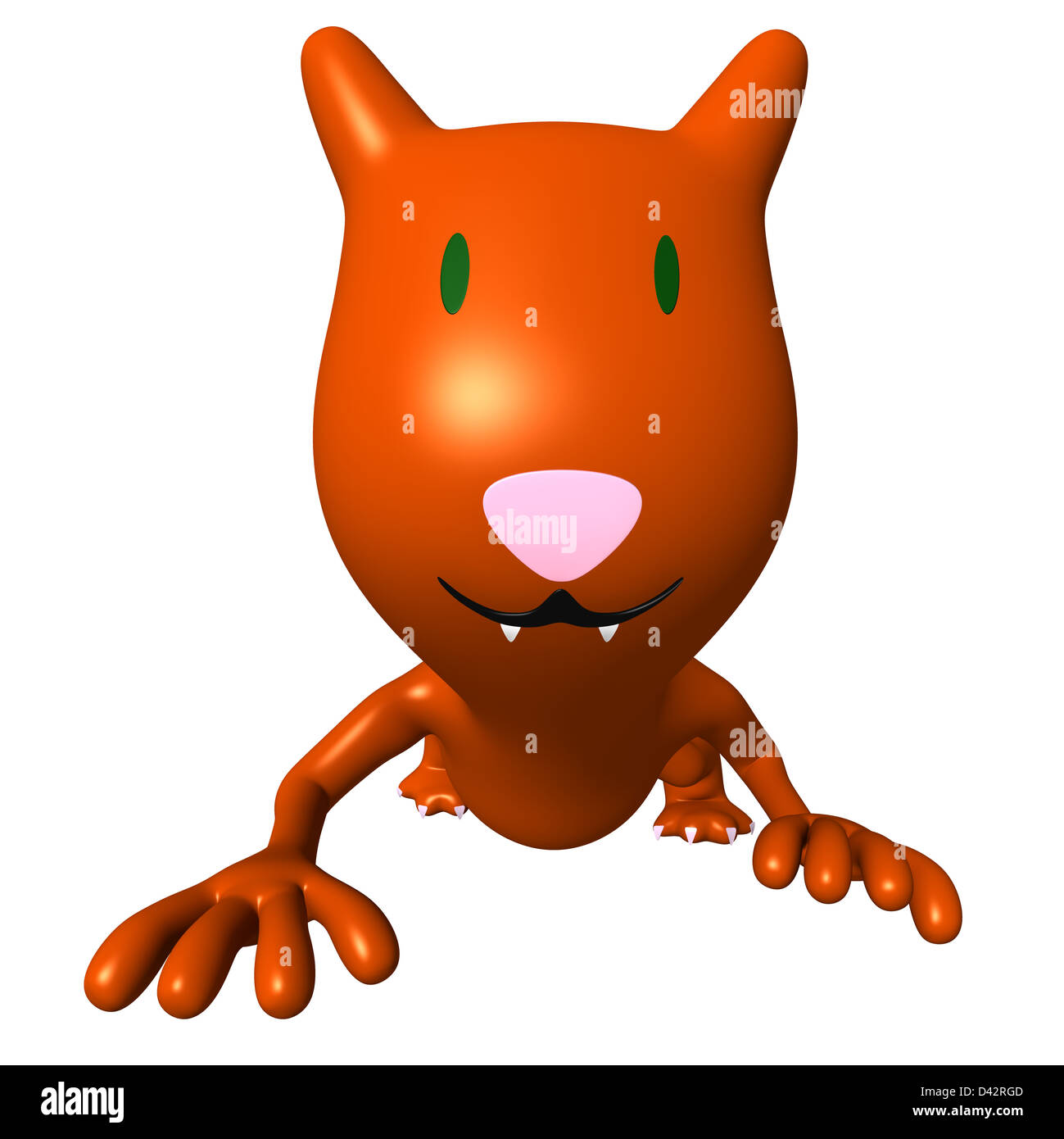 Front view carved cat on prepared for sprint Stock Photo - Alamy