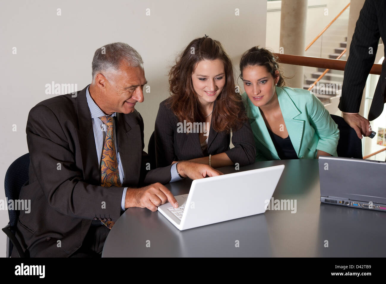 Freiburg, Germany, an international business team at a meeting Stock ...