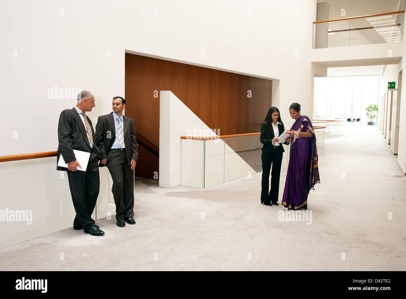 Freiburg, Germany, business people in the foyer Stock Photo - Alamy