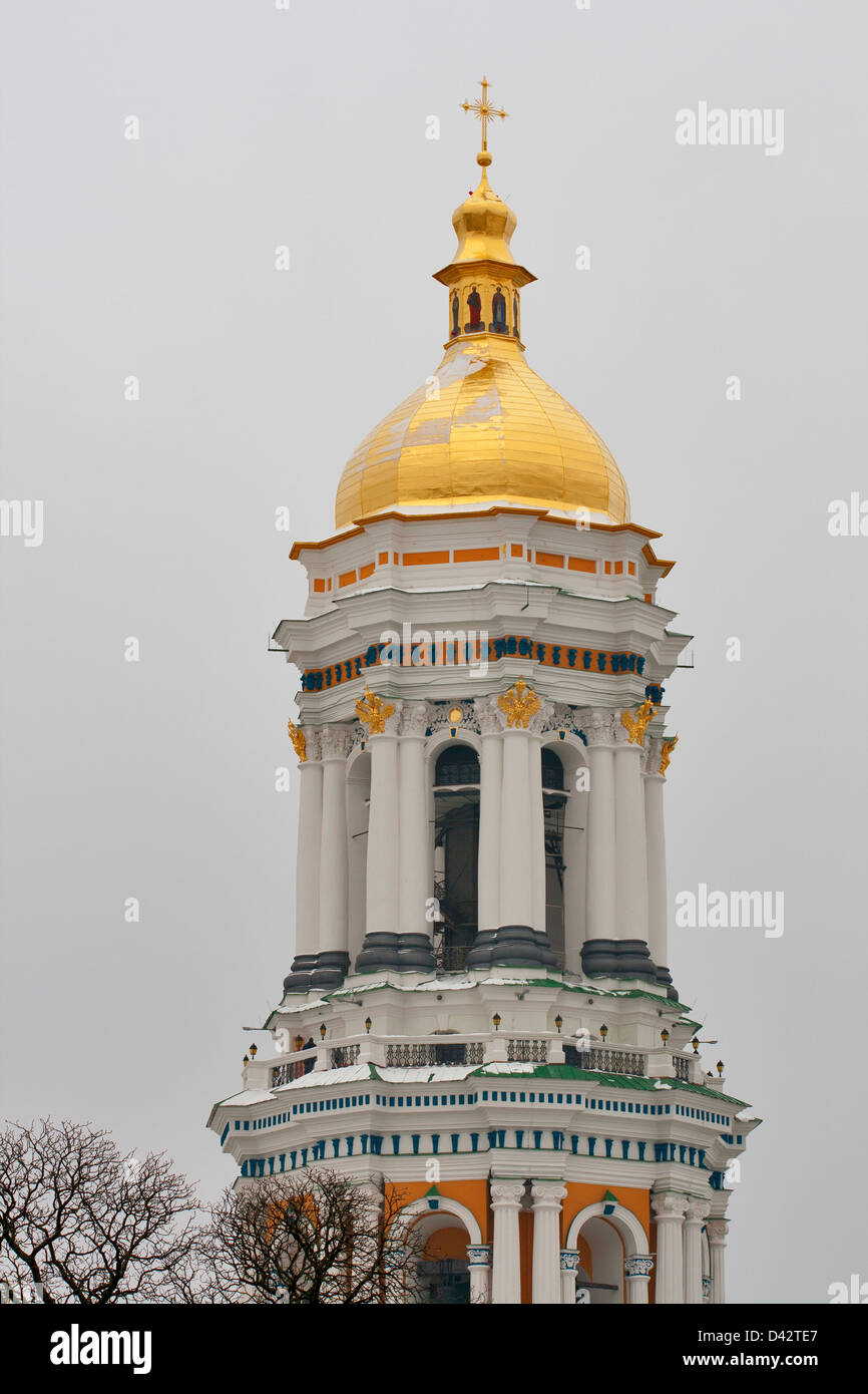 Top of Great Bell Tower of Pechersk Lavra monastery in Kiev, Ukraine ...