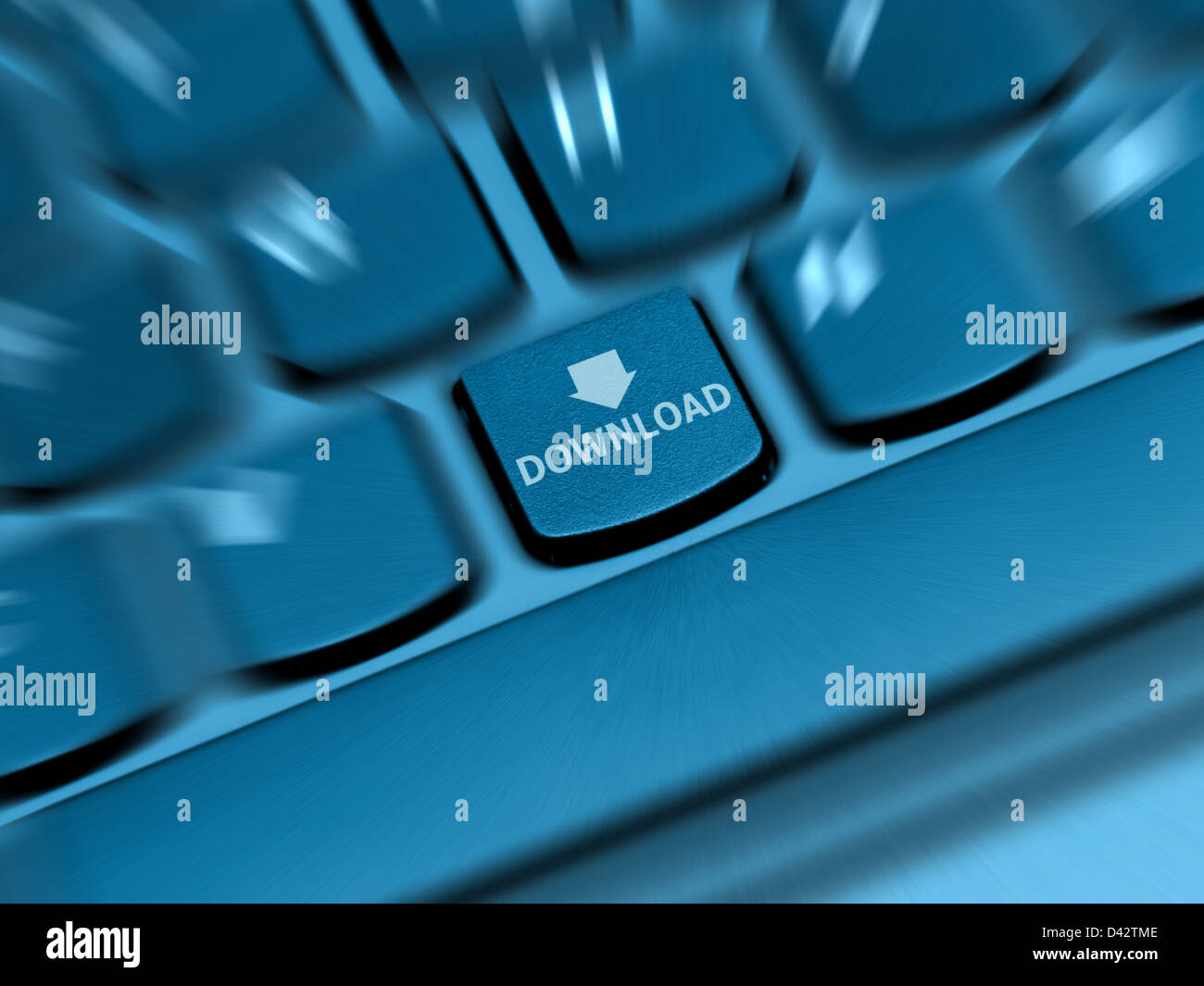 Internet Concept - Detail of Key With Download Sign on Keyboard Stock ...