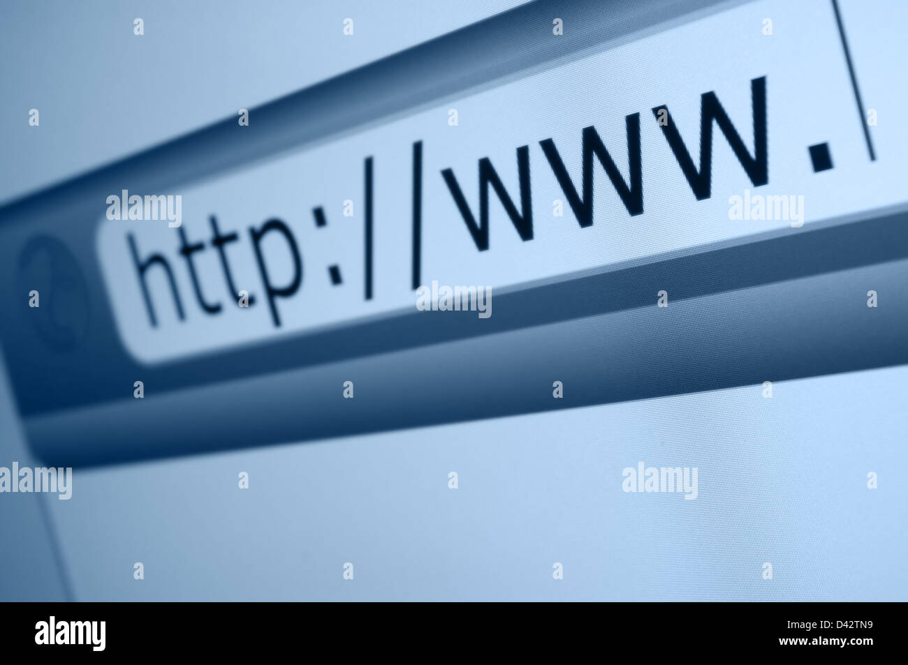Closeup of Computer Screen With Address Bar of Browser Stock Photo - Alamy