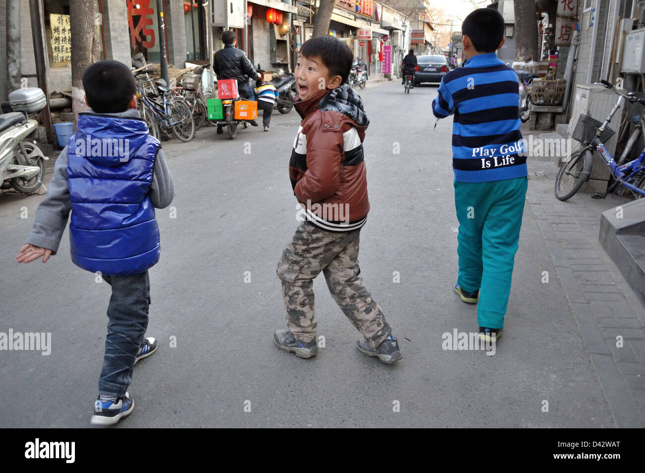 young boys in Beijing Stock Photo - Alamy