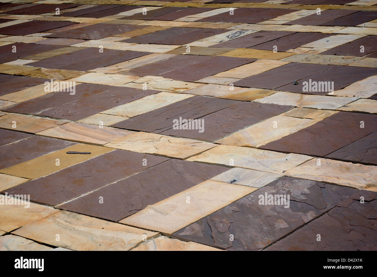Pavement made of stone tile pattern Stock Photo - Alamy