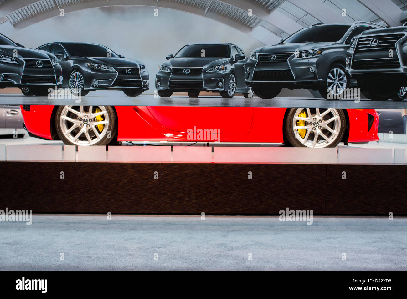 A Lexus LFA super car on display at the 2013 Washington, DC Auto Show ...