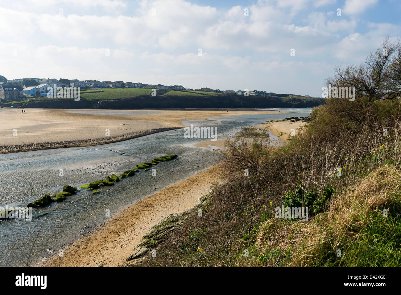Porth Beach in Newquay Stock Photo - Alamy