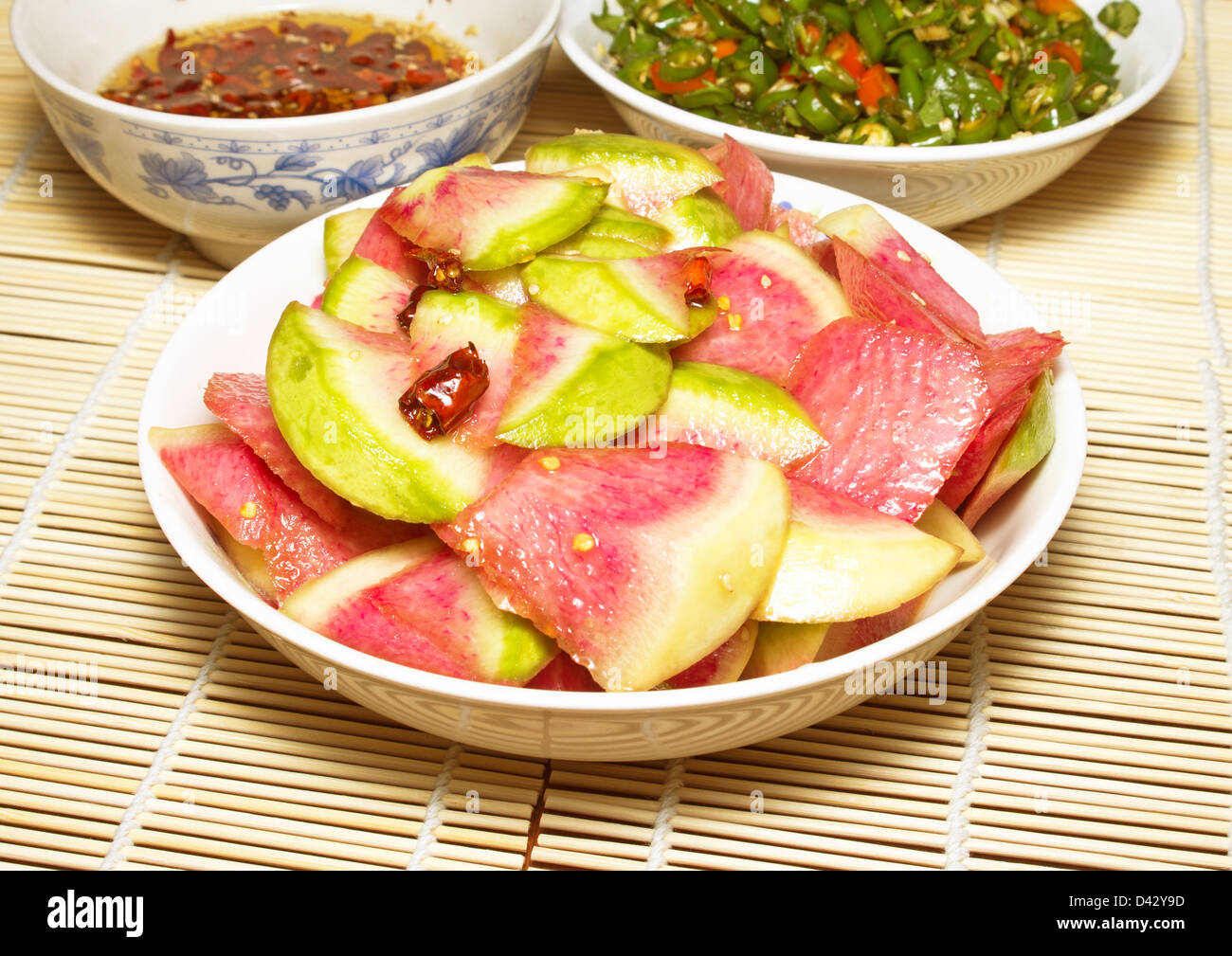 Sweet radish salad, Chinese home cooking Stock Photo - Alamy