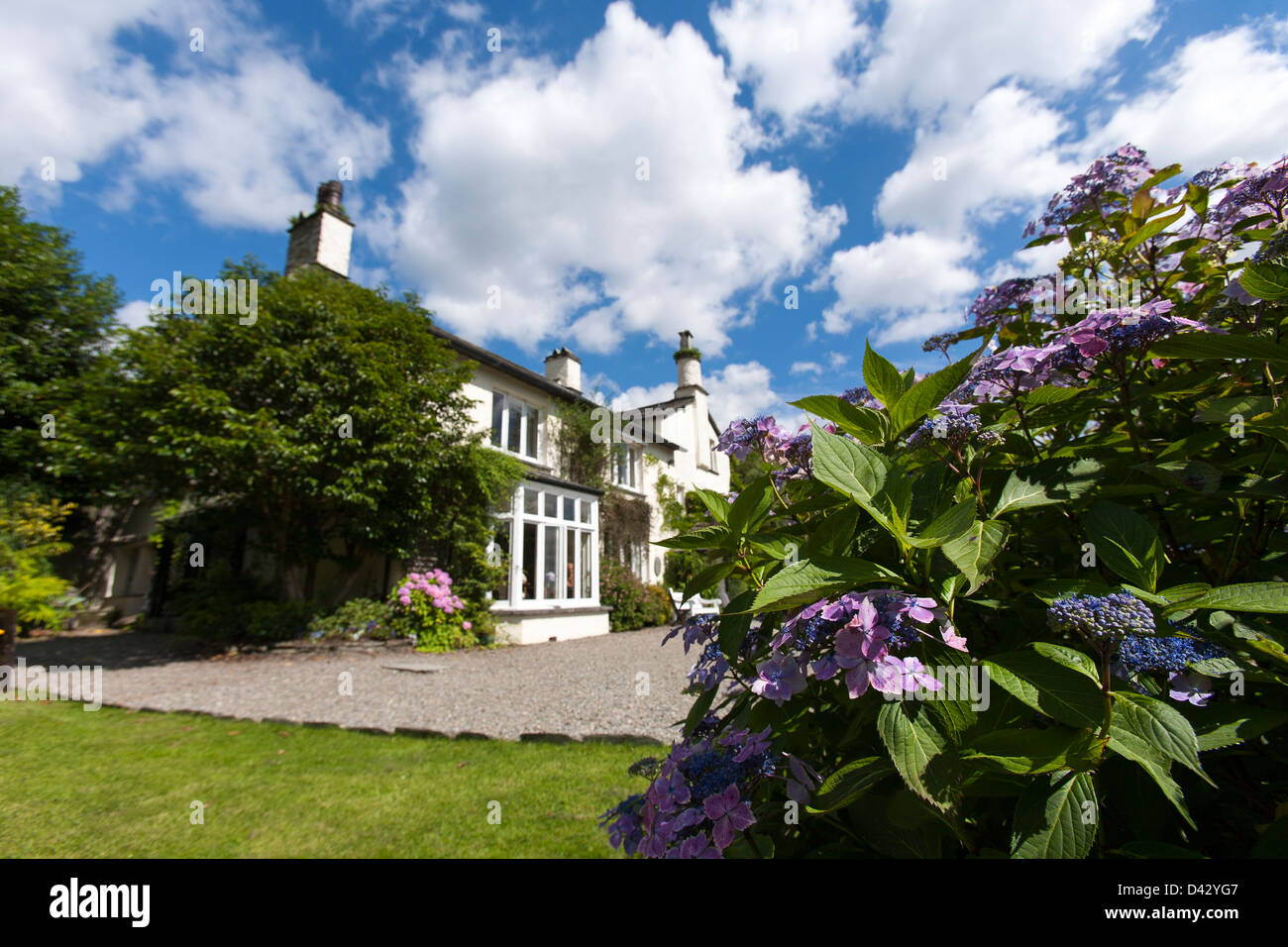 A view from the garden of the home of William Wordsworth at Rydal Mount ...
