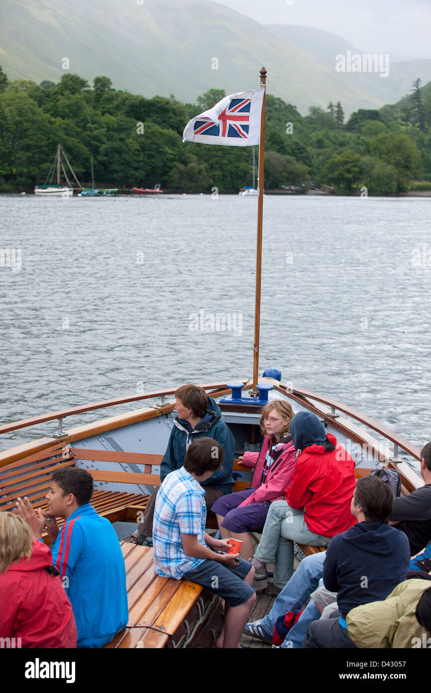 Onboard one of the Ullswater Steamers, a fleet of vintage boats that ...