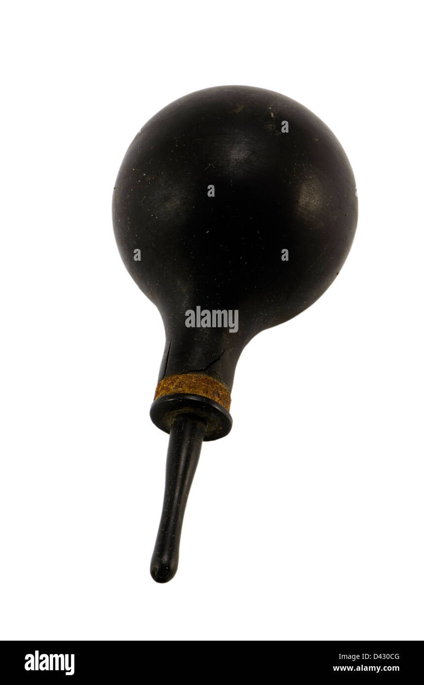 vintage retro constipation treatment tool enema clyster isolated on ...