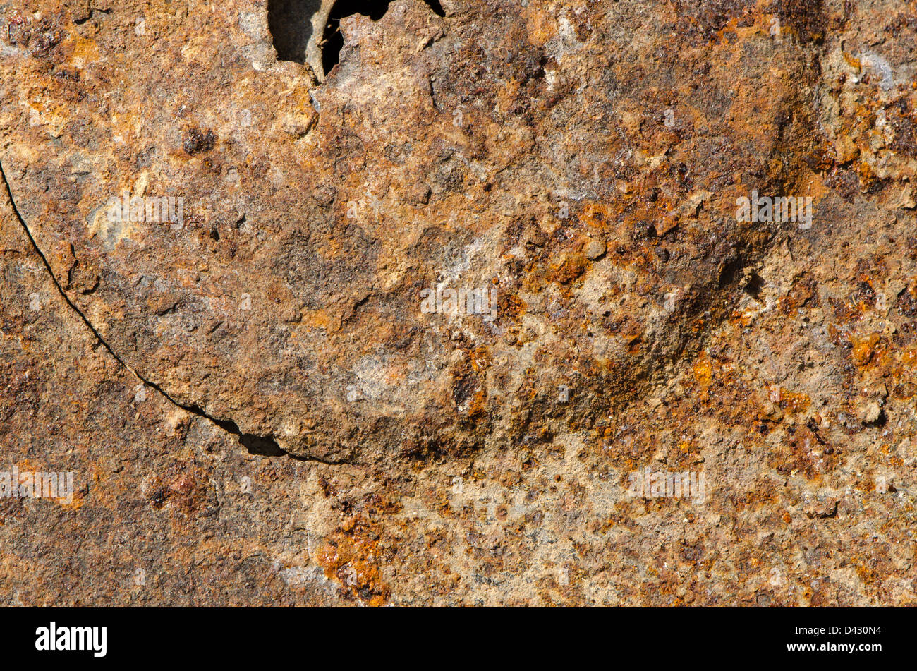 cracked uneven tin with rust stains background Stock Photo - Alamy