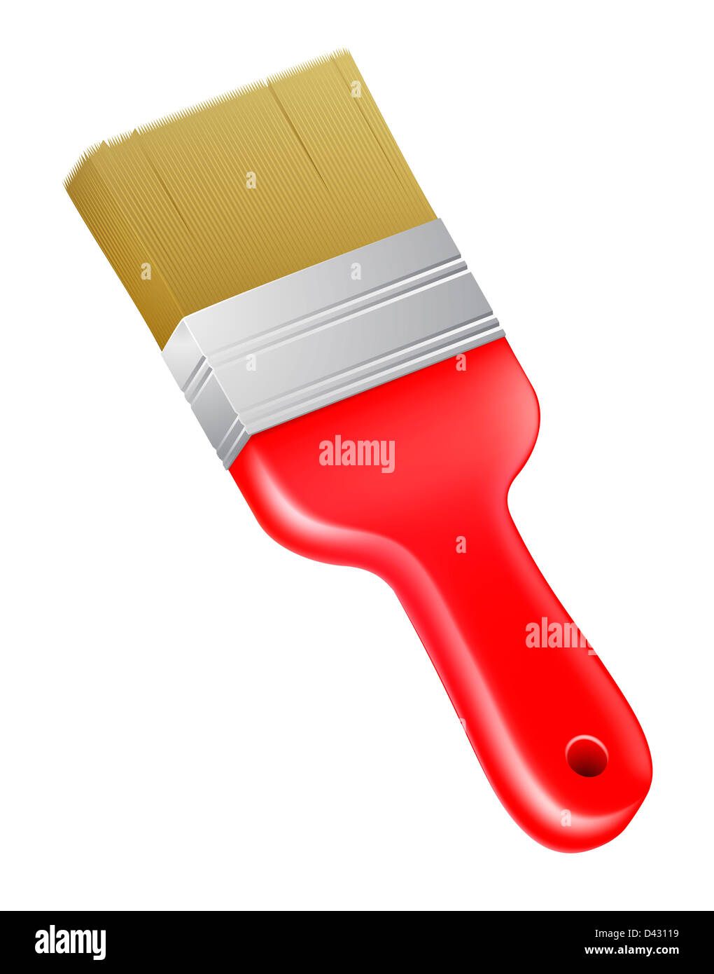 A drawing of a cartoon red paint brush Stock Photo - Alamy
