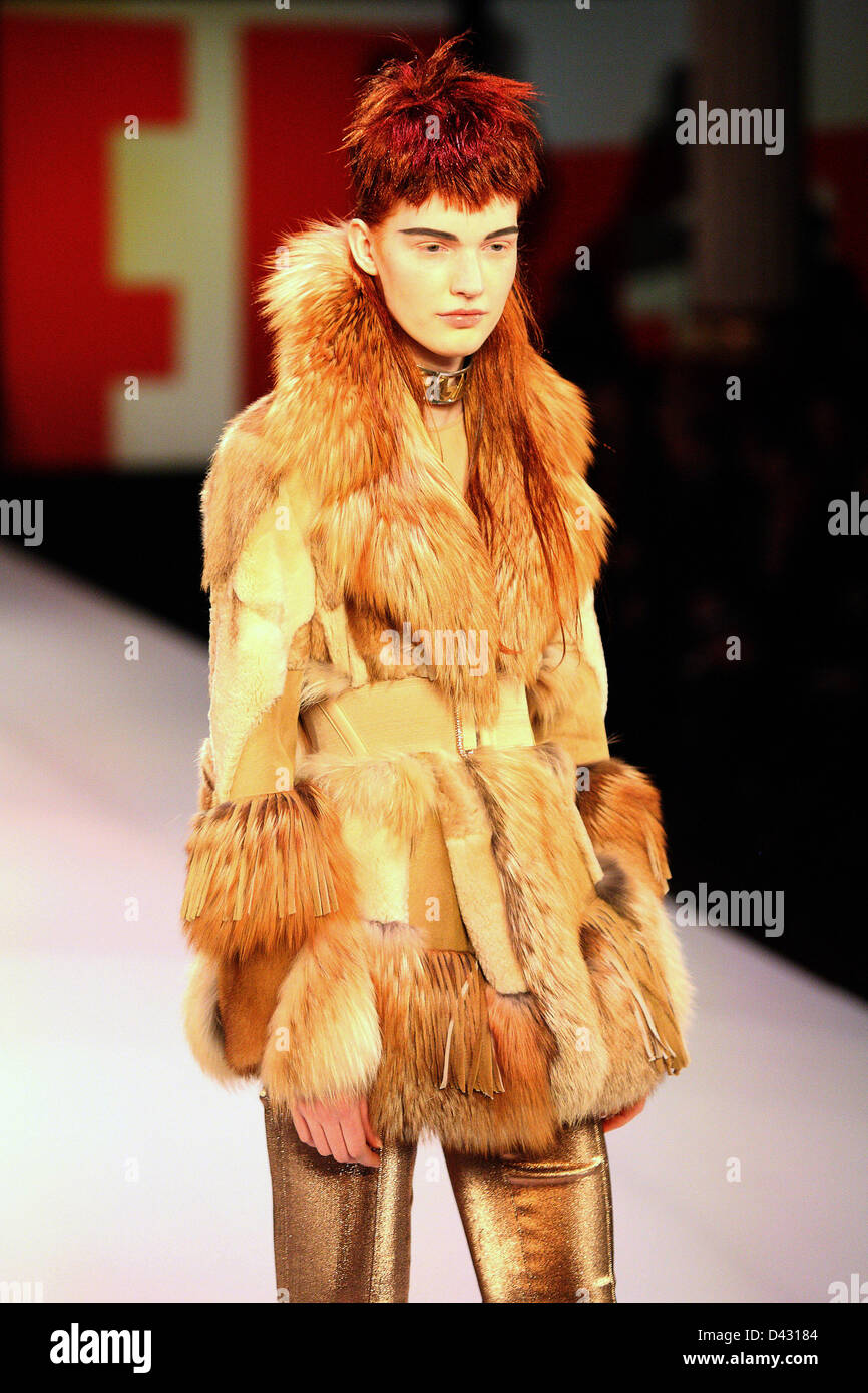 A model wears a creation by French designer Jean Paul Gaultier as part ...