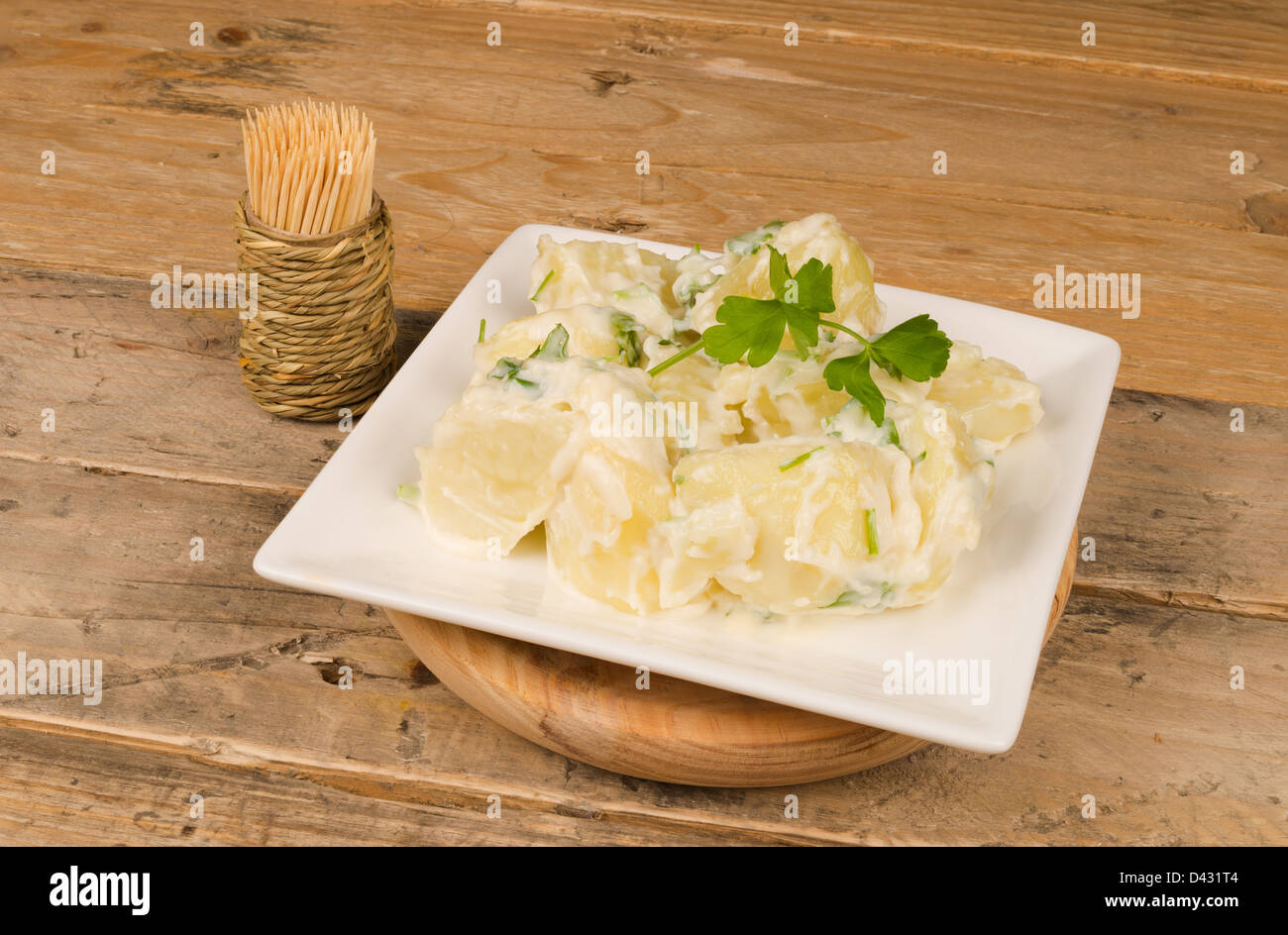 Alioli potatoes, a traditional Spanish tapa served with a garlic ...