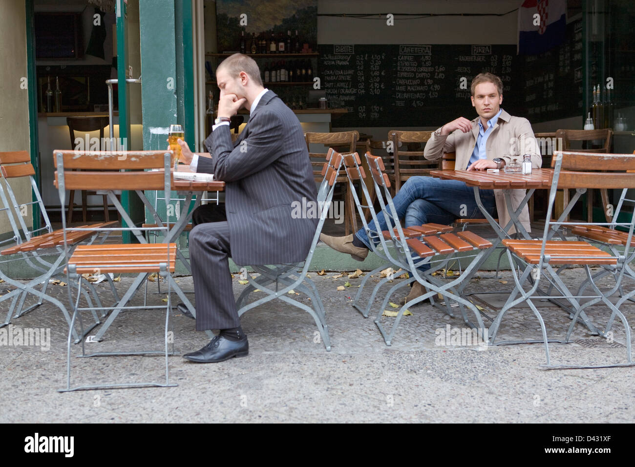 two men in a cafe Stock Photo - Alamy