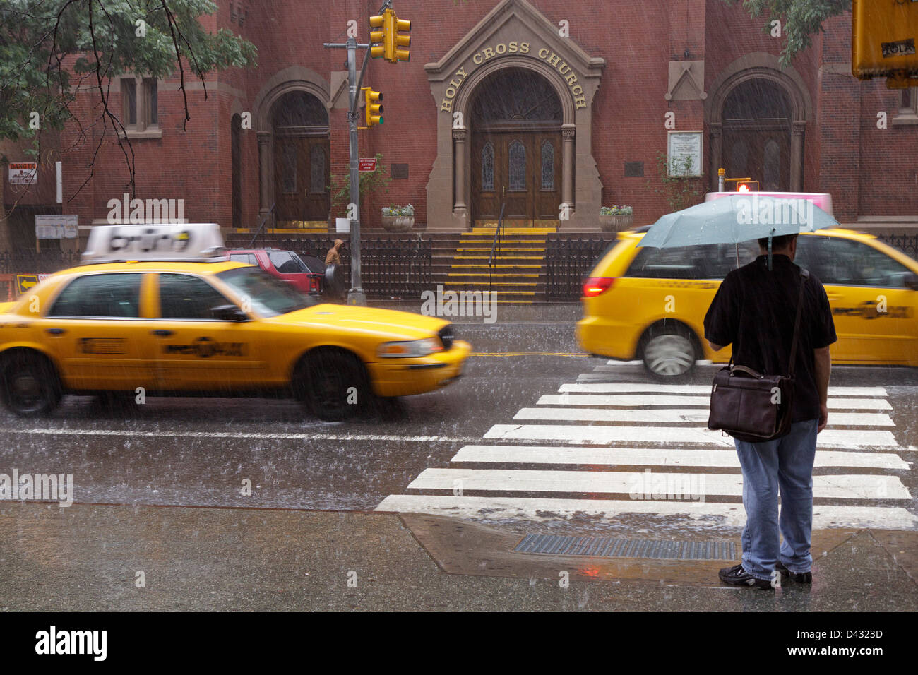 rainy day, Manhattan, New York City, USA Stock Photo - Alamy