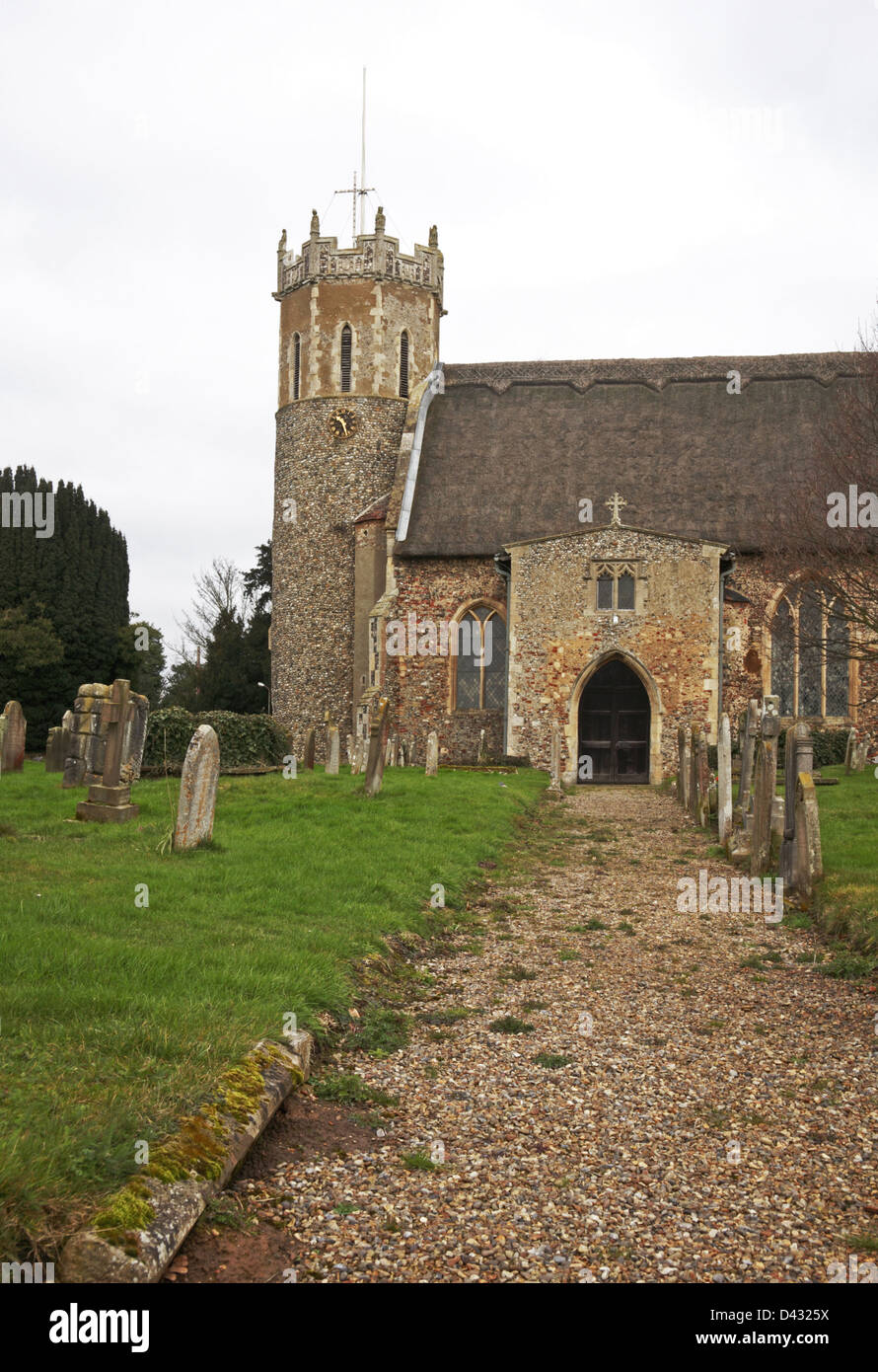 A view of the south porch and tower of the parish church of St Edmund ...