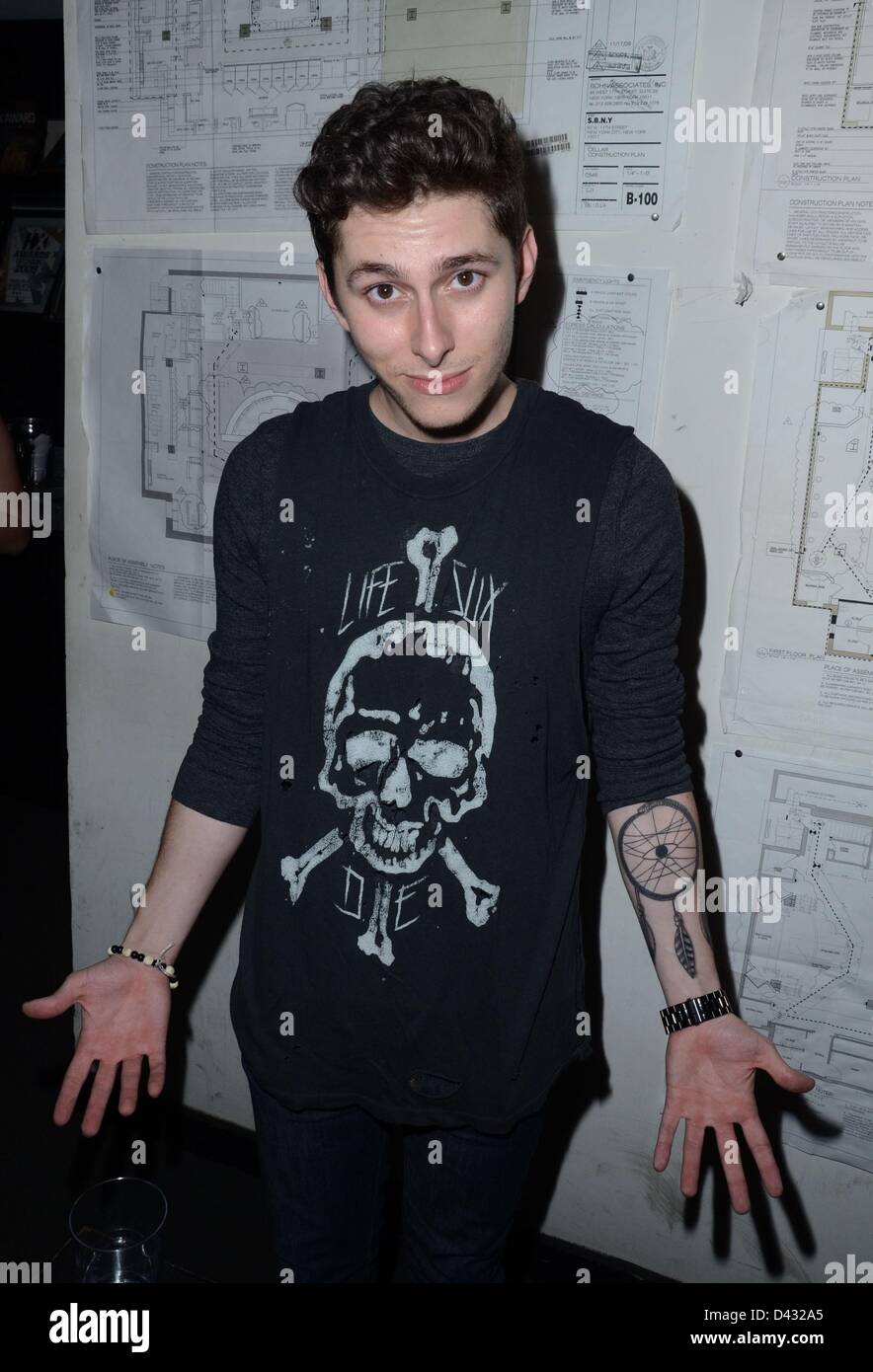 New York, USA. 2nd March 2013. Eric Secharia inside for Midnight Red in ...