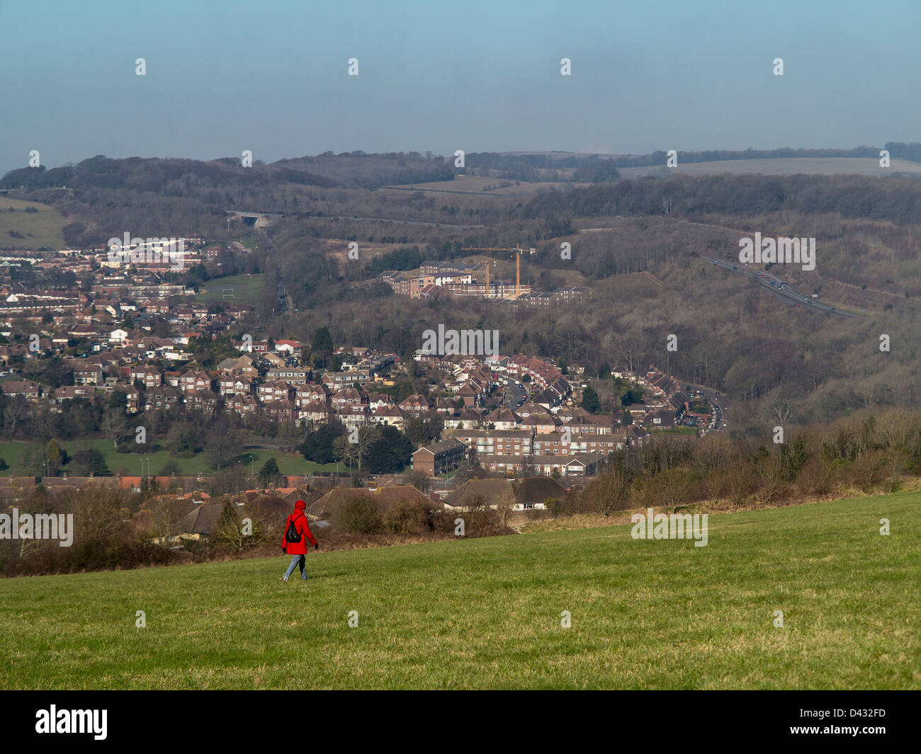 On Bevendean Down. In the background is Coldean, the Brighton ...