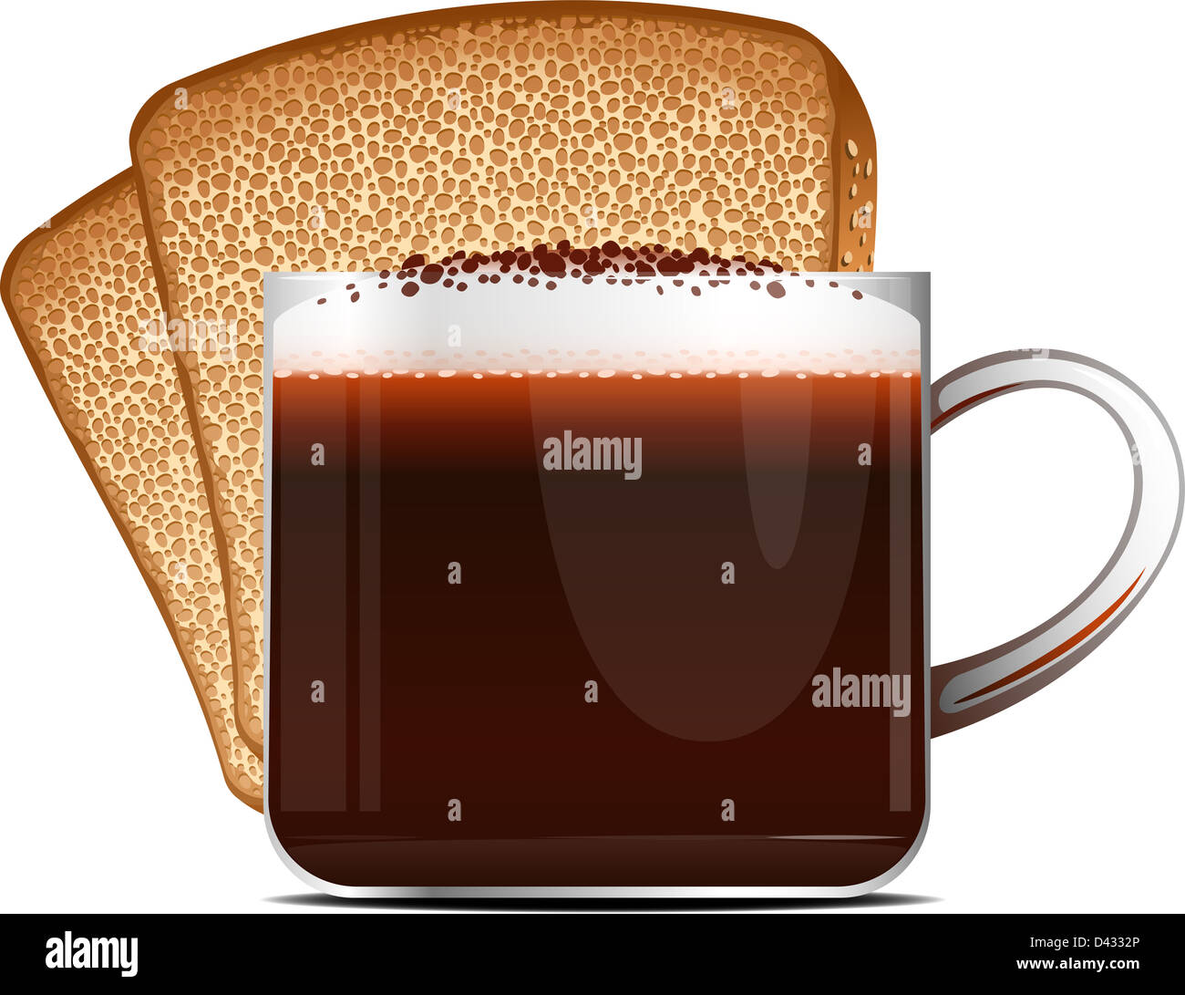 Coffee and toast Stock Photo - Alamy