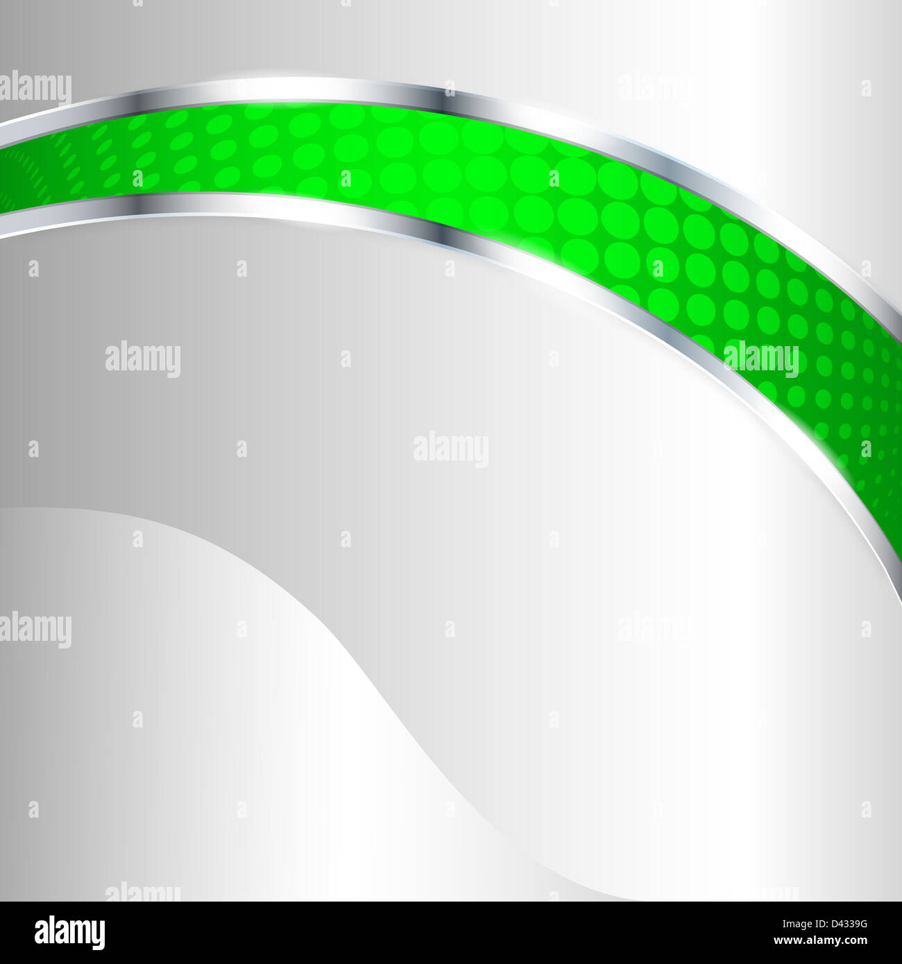 Abstract metallic background with green element Stock Photo - Alamy