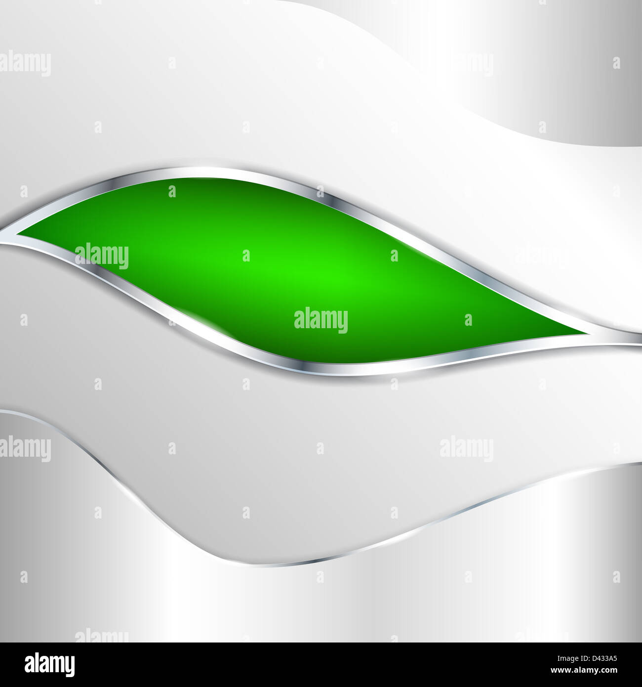 Abstract metallic background with green element Stock Photo - Alamy