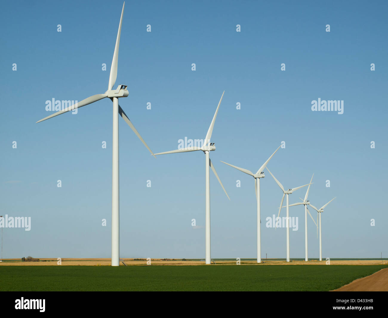 Wind turbines farm in Limon, Colorado Stock Photo - Alamy