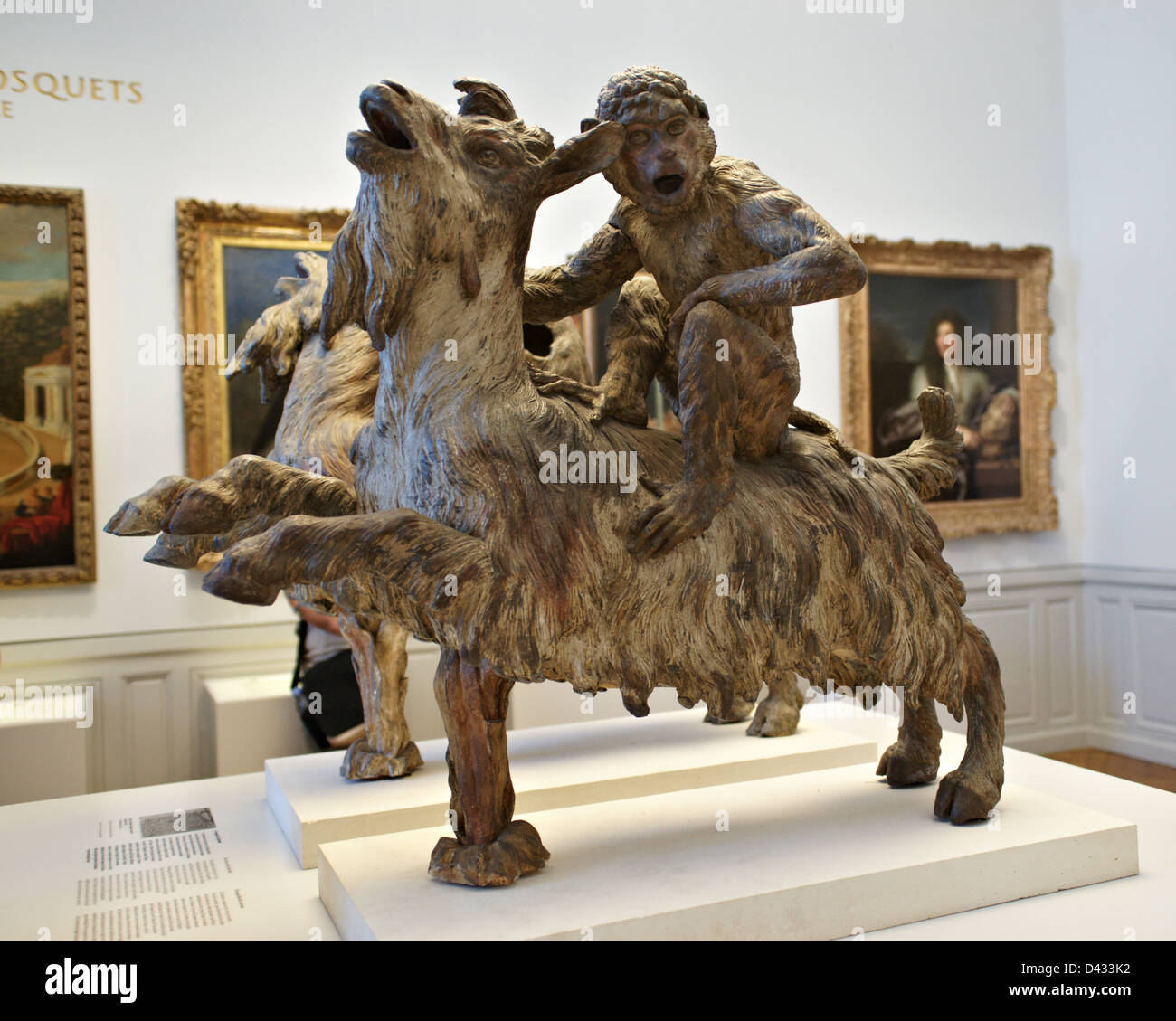 Monkey Riding a He-Goat from the Labyrinthe grove Stock Photo - Alamy