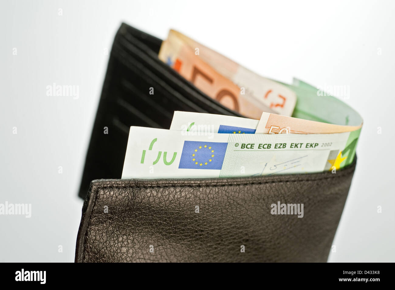 Hamburg, Germany, a wallet with euro notes Stock Photo - Alamy