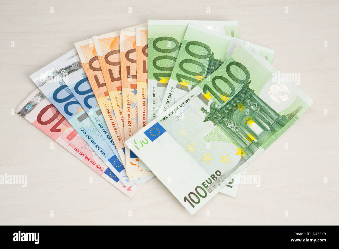 Hamburg, Germany, various Euro bills Stock Photo - Alamy