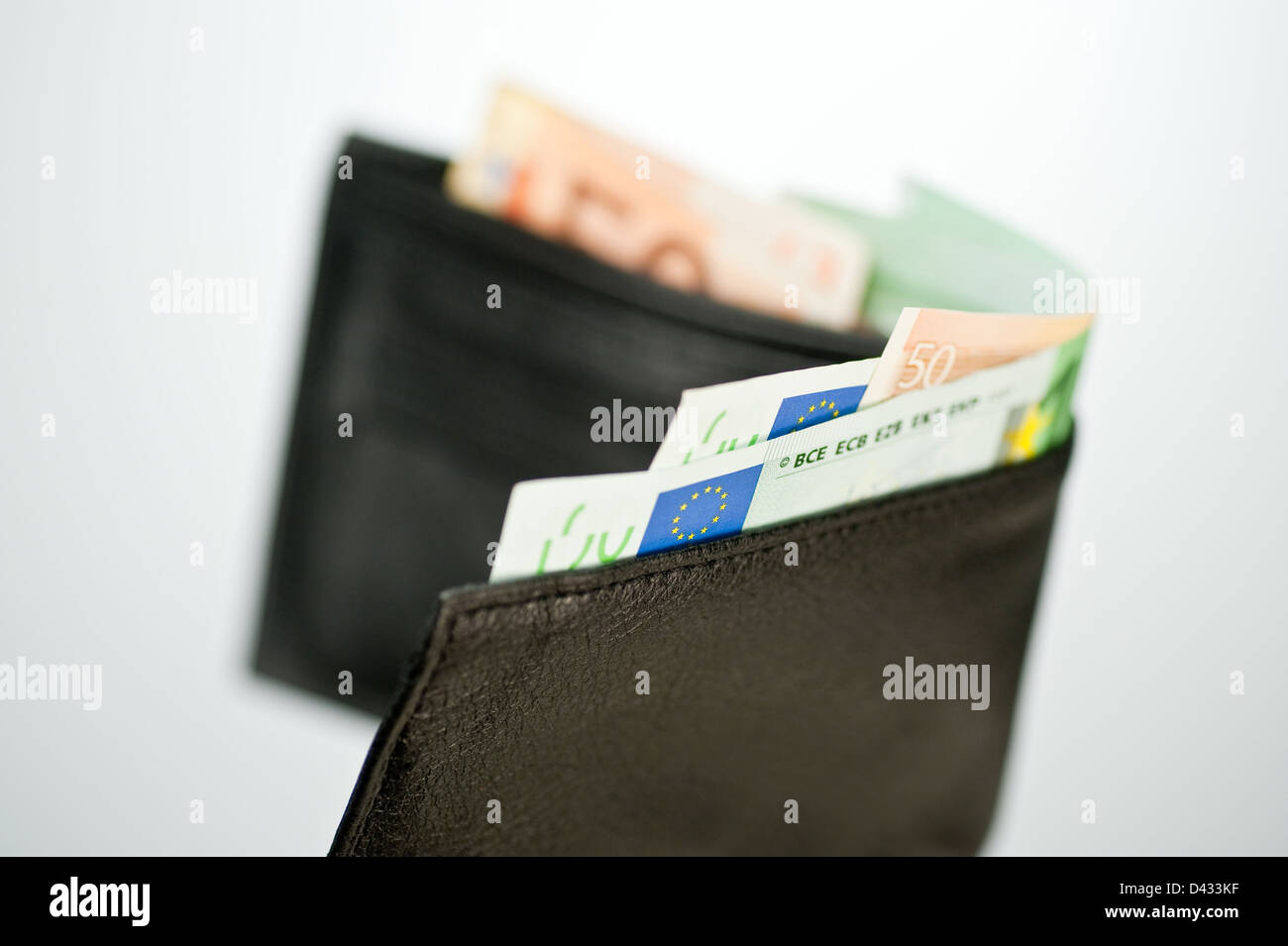 Hamburg, Germany, a wallet with euro notes Stock Photo - Alamy