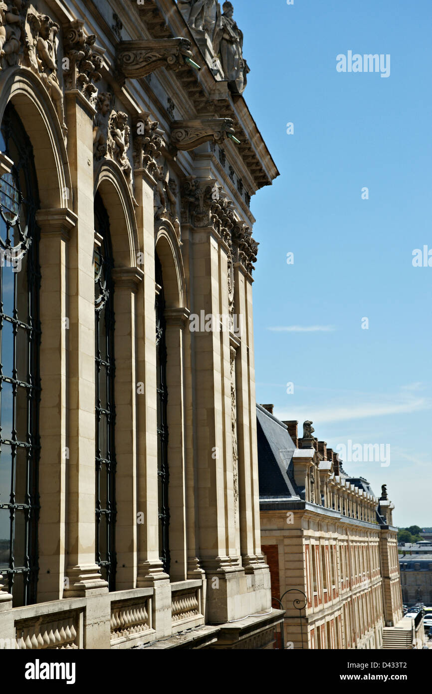 Architectural features and windows on the exterior of the Palace of ...
