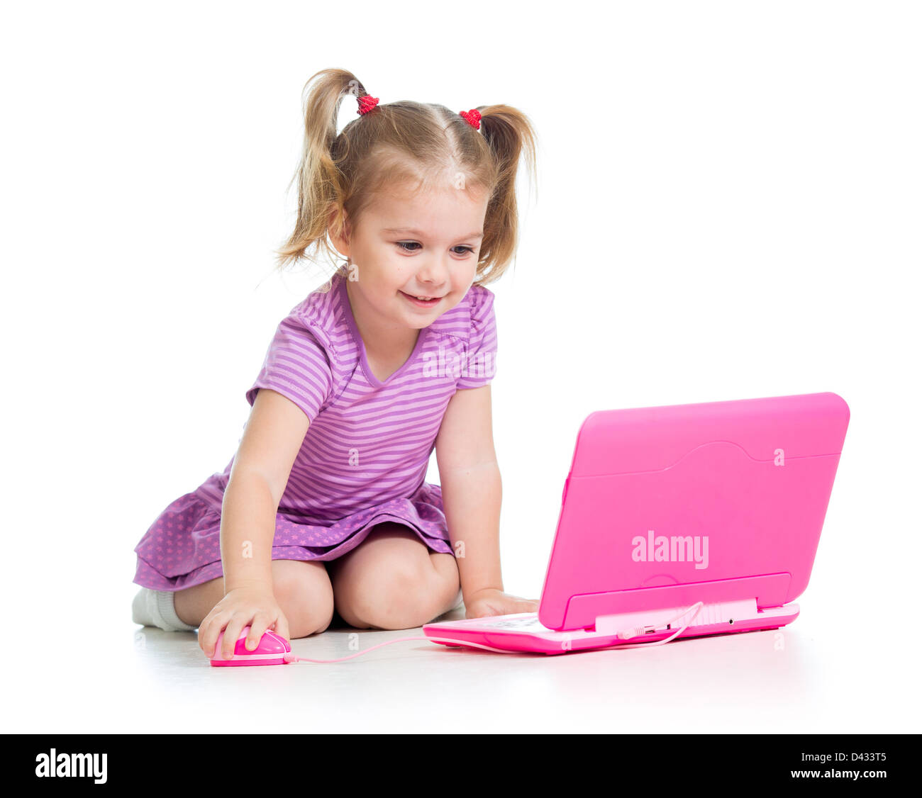 cute child using a laptop Stock Photo - Alamy