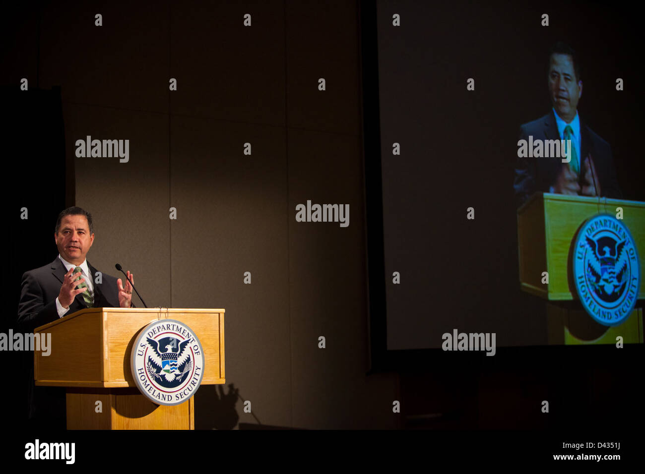 CBP Deputy Commissioner David Aguilar delivers an address at the ...