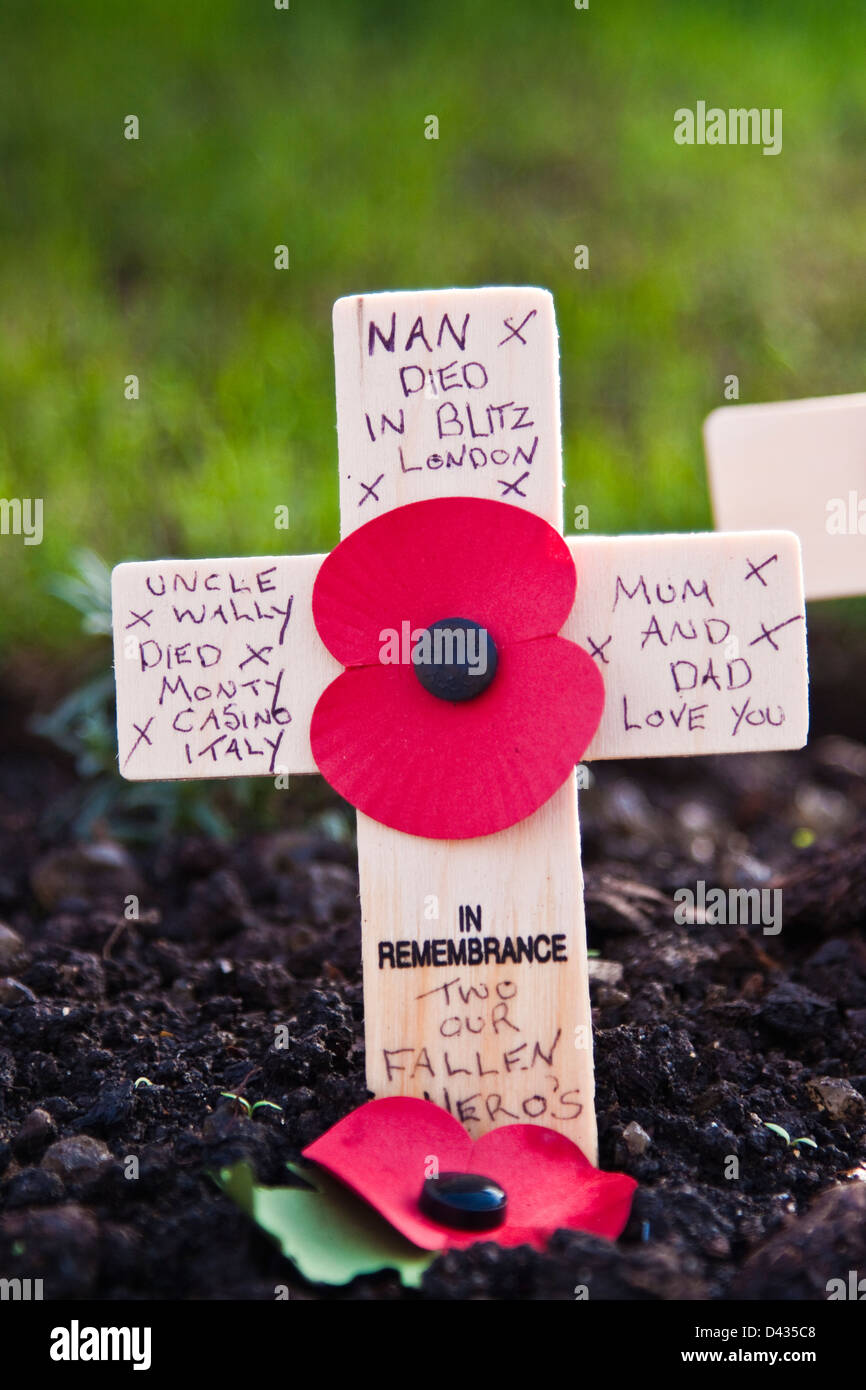 Poppies and cross hi-res stock photography and images - Alamy