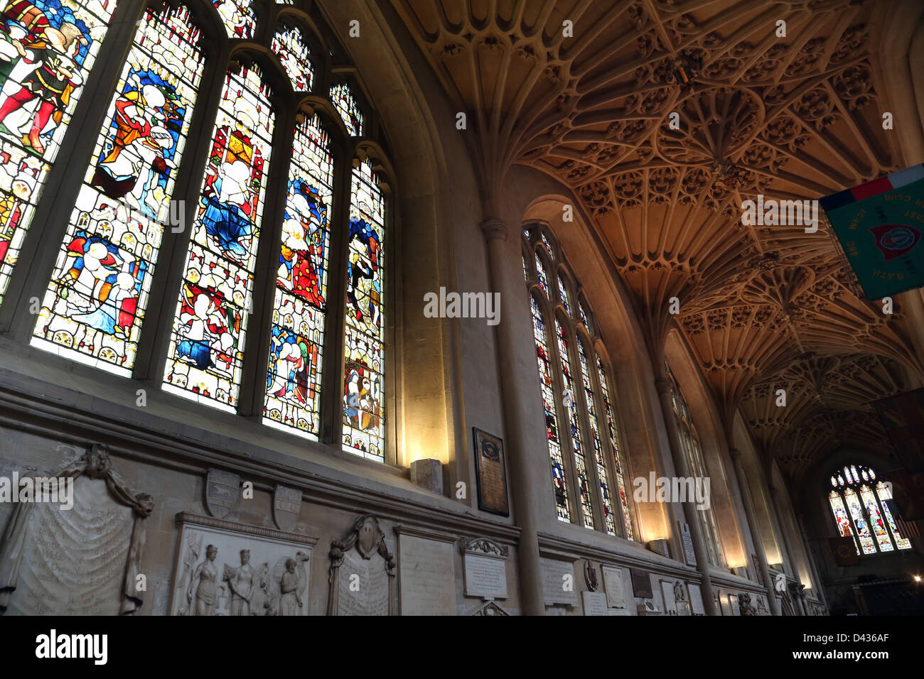 Stained glass window bath abbey hi-res stock photography and images - Alamy
