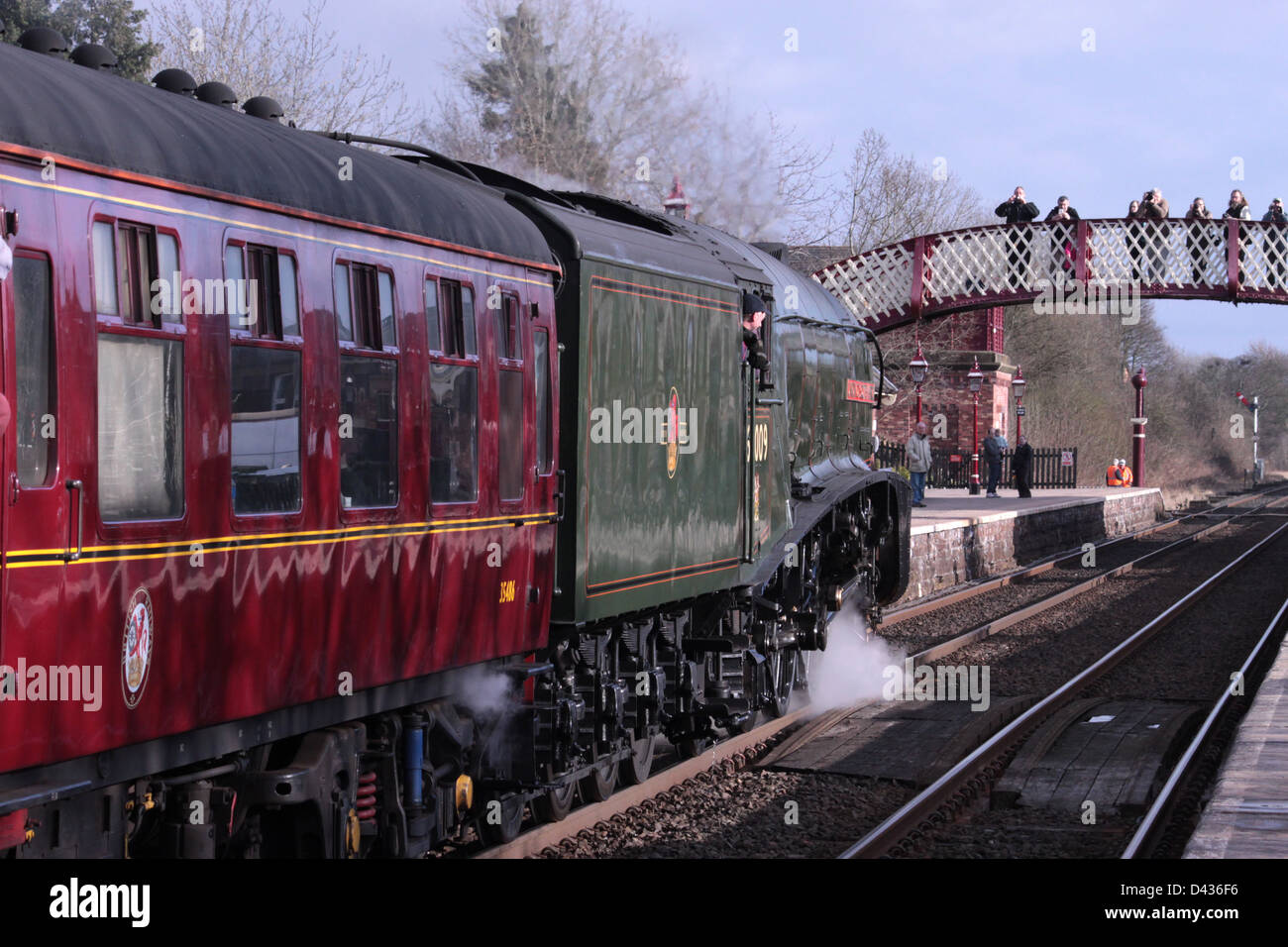 Steam locomotive 60009 Union of South Africa arriving at Appleby ...