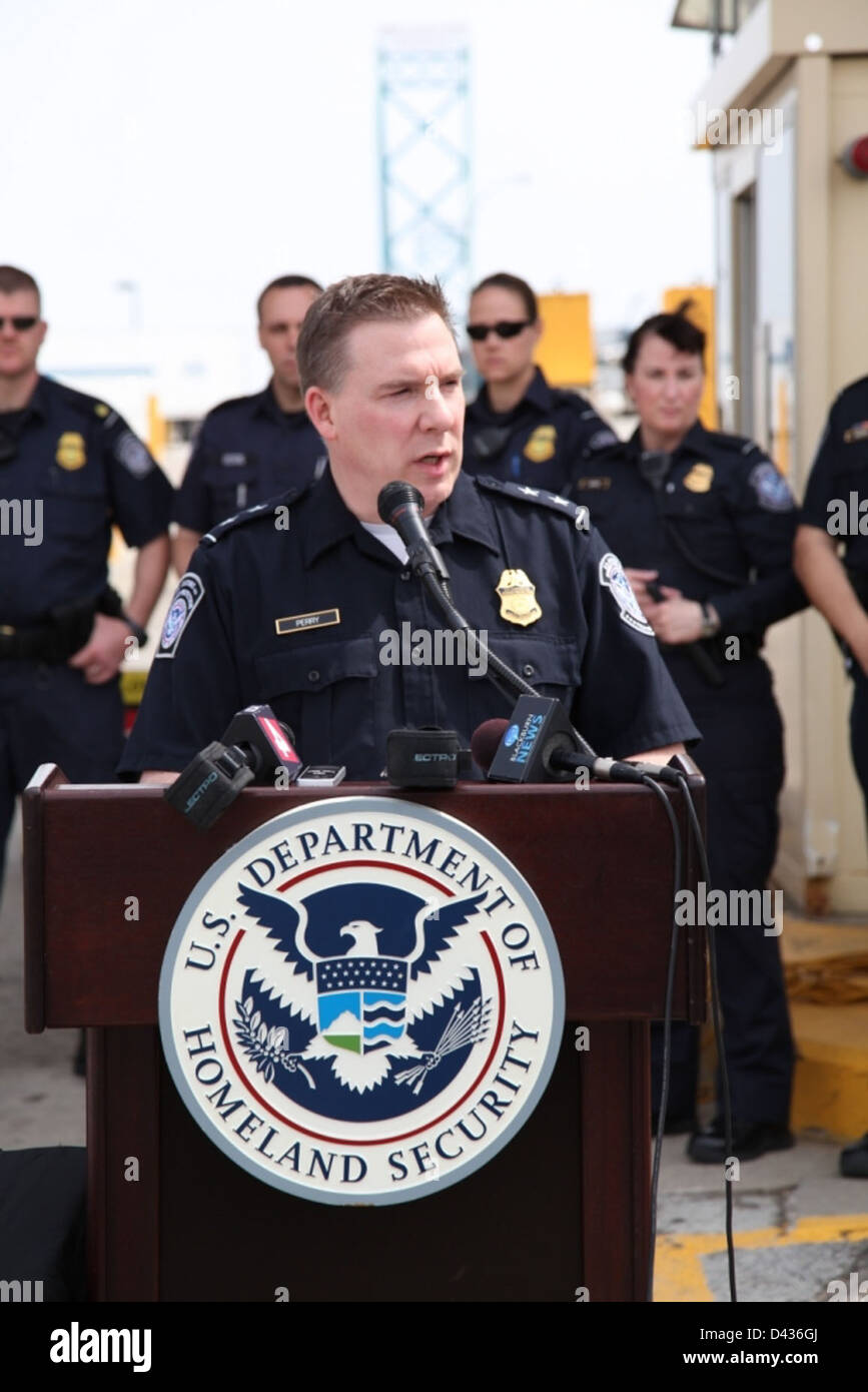 CBP officials held a press conference regarding the seizure of ecstasy ...