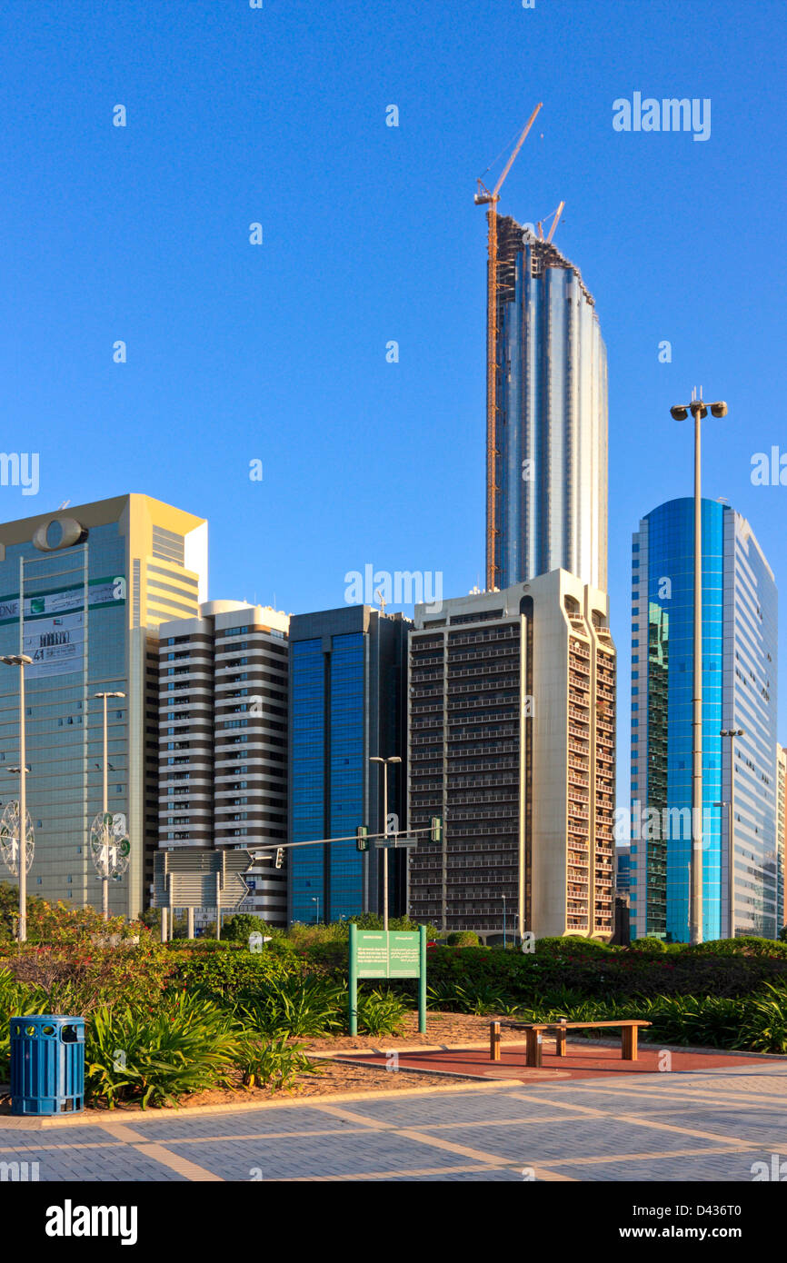 Abu dhabi skyline central market tower hi-res stock photography and ...