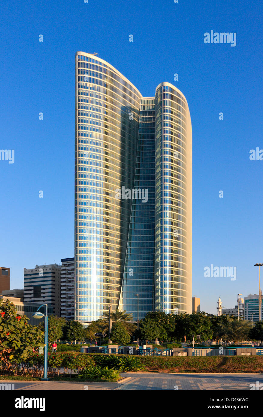 Modern high rise buildingof the Abu Dhabi Investment Authority at the ...