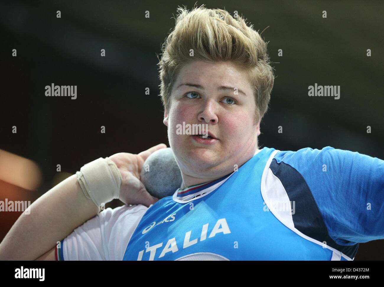 Chiara Rosa of Italy competes in the women's shot put final event ...