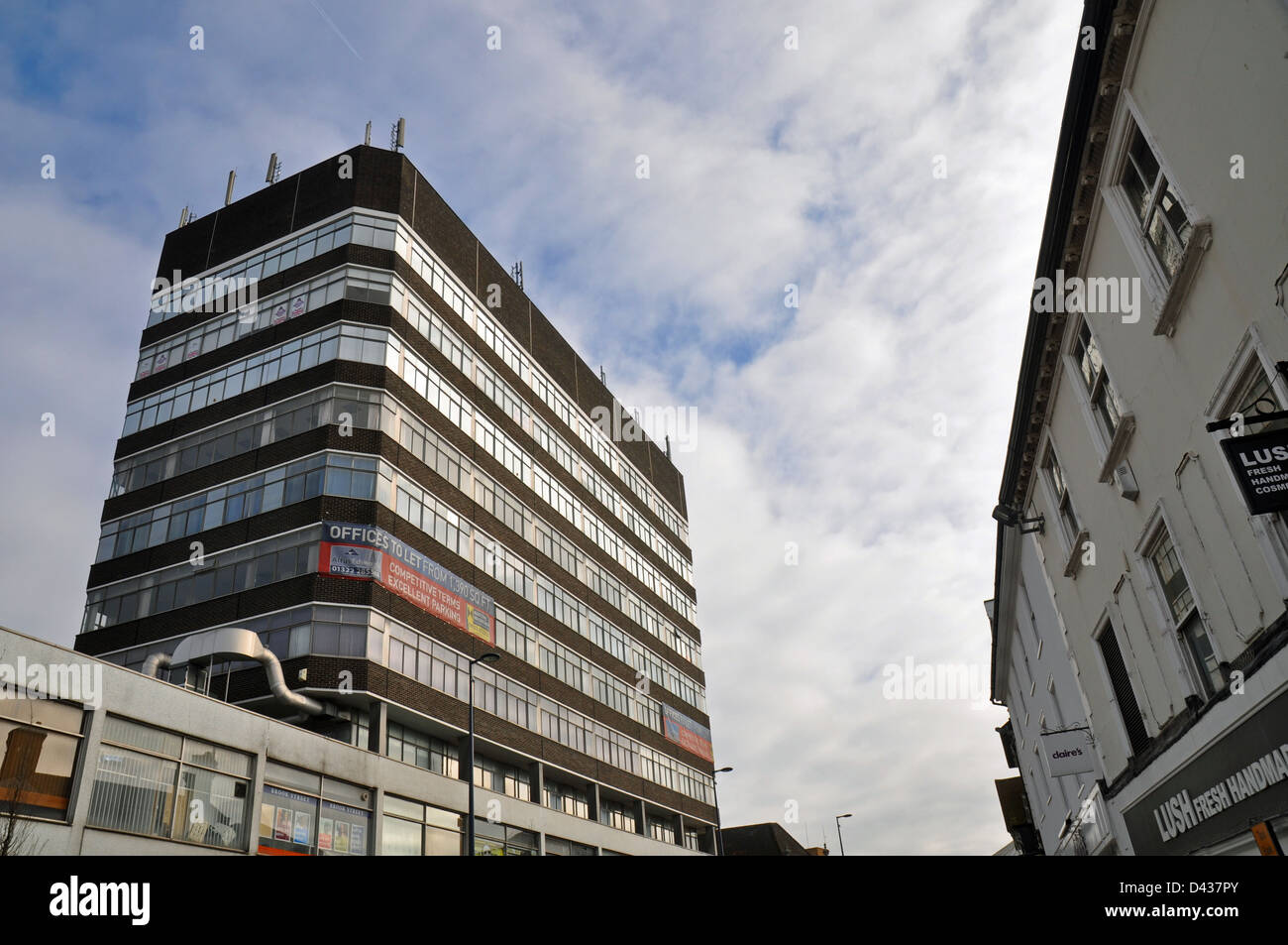 Office block to rent in town centre Stock Photo - Alamy