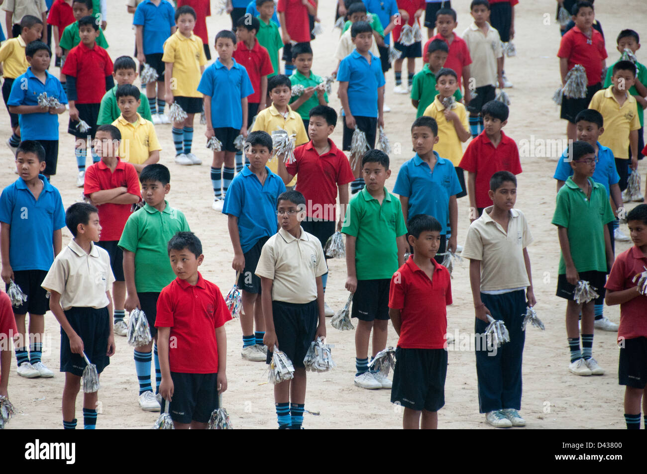 School children assembly in Darjeeling Stock Photo - Alamy