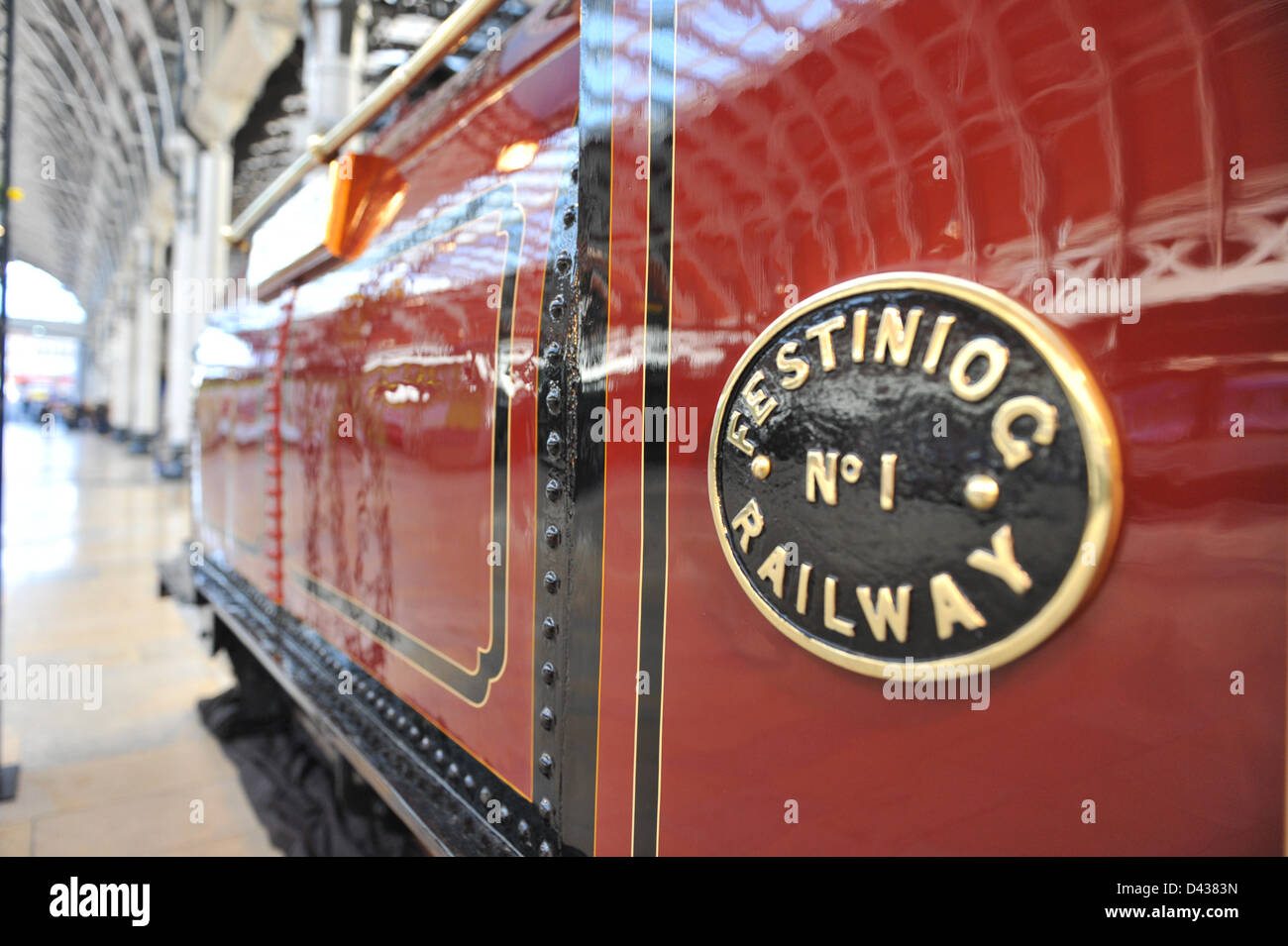 Paddington, London, UK. 3rd March 2013. The Princess steam engine sits ...