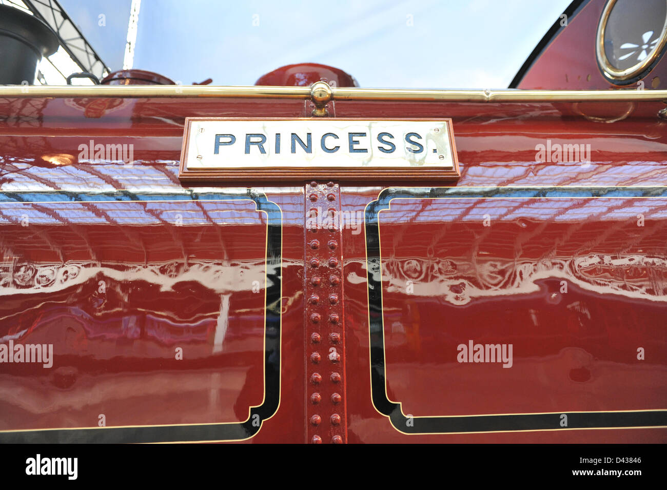 Paddington, London, UK. 3rd March 2013. The Princess steam engine sits ...