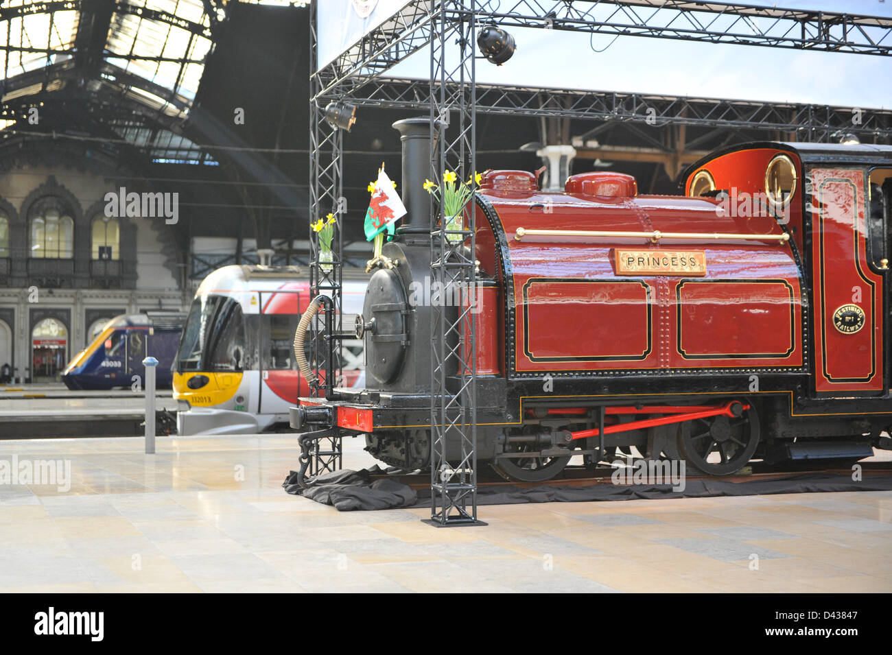 Paddington, London, UK. 3rd March 2013. The Princess steam engine sits ...